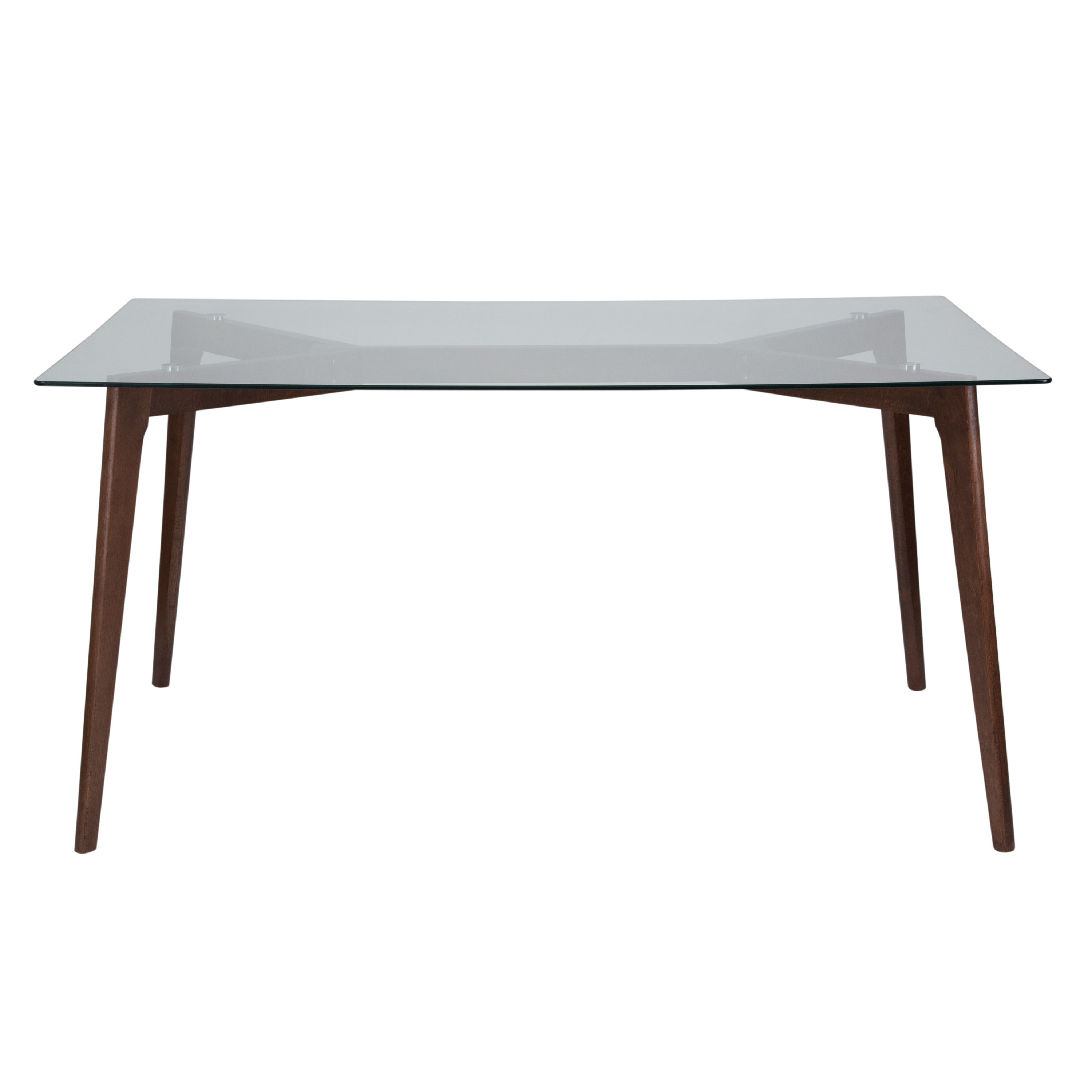 Latitude Run® 35.25'' x 59'' Solid Wood Table with Clear Top & Reviews ...