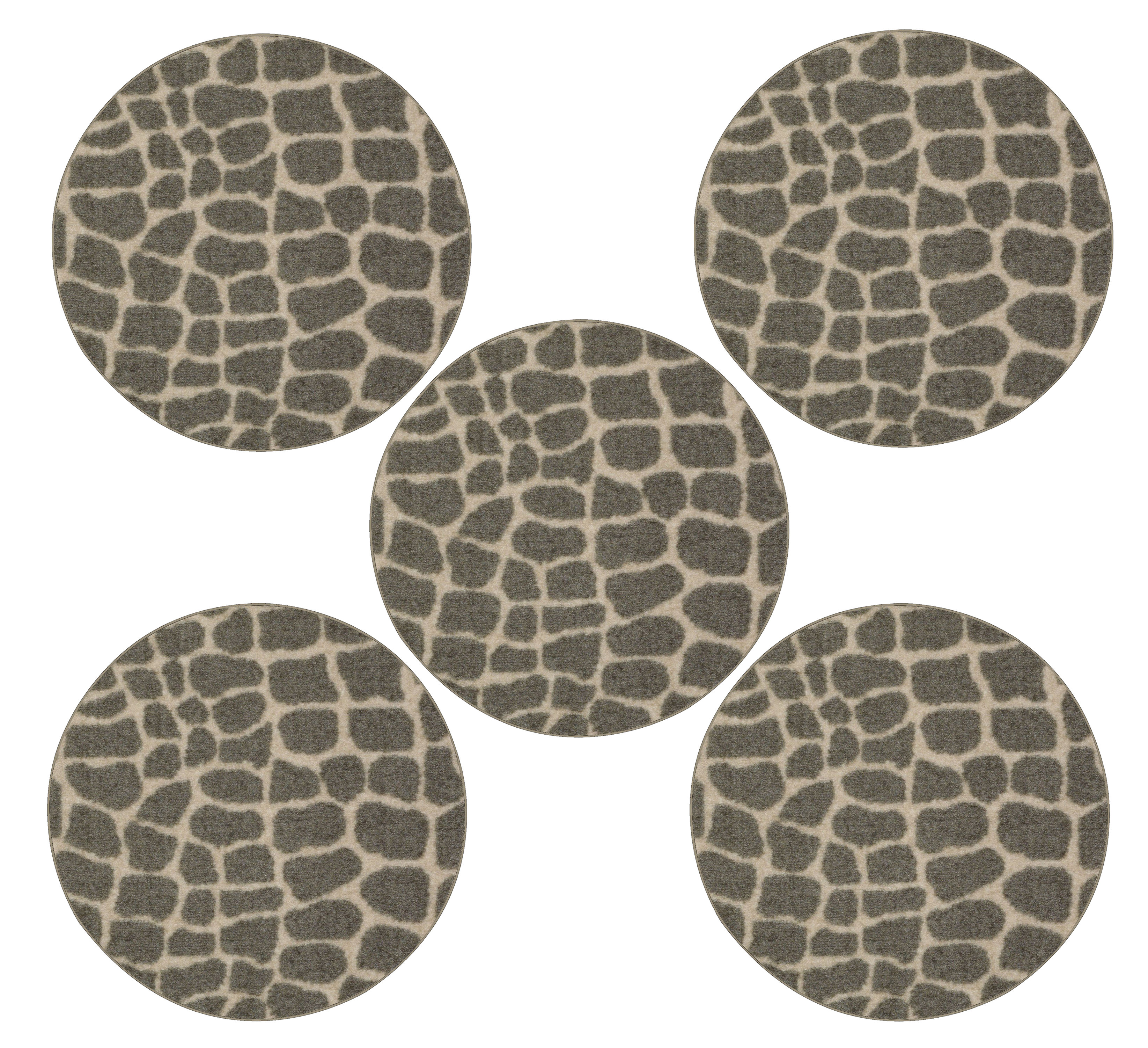 Mercer41 Gu Animal Print Machine Made Tufted Nylon Area Rug in Beige ...