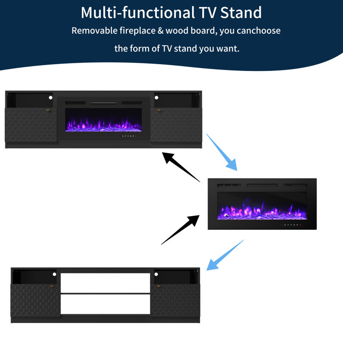 Brayden Studio® Christain 70.08'' Media Console for TVs up to 80" with ...