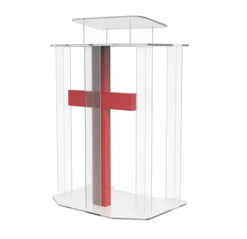 FixtureDisplays Unassembled Acrylic podium led Cross | Wayfair