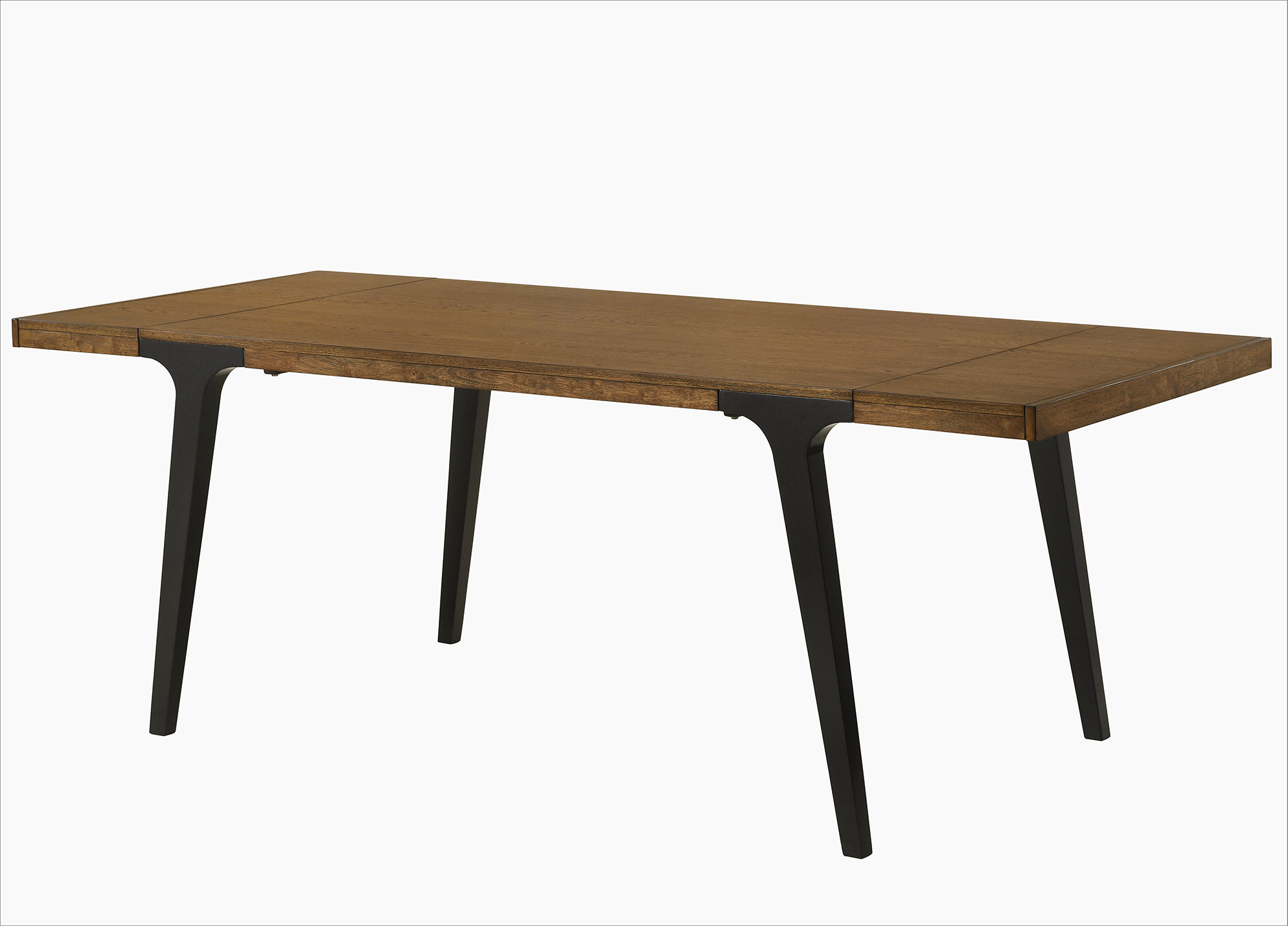 Latitude Run® Hillary Walnut & Black Finish Dining Table W/2 Leaves ...