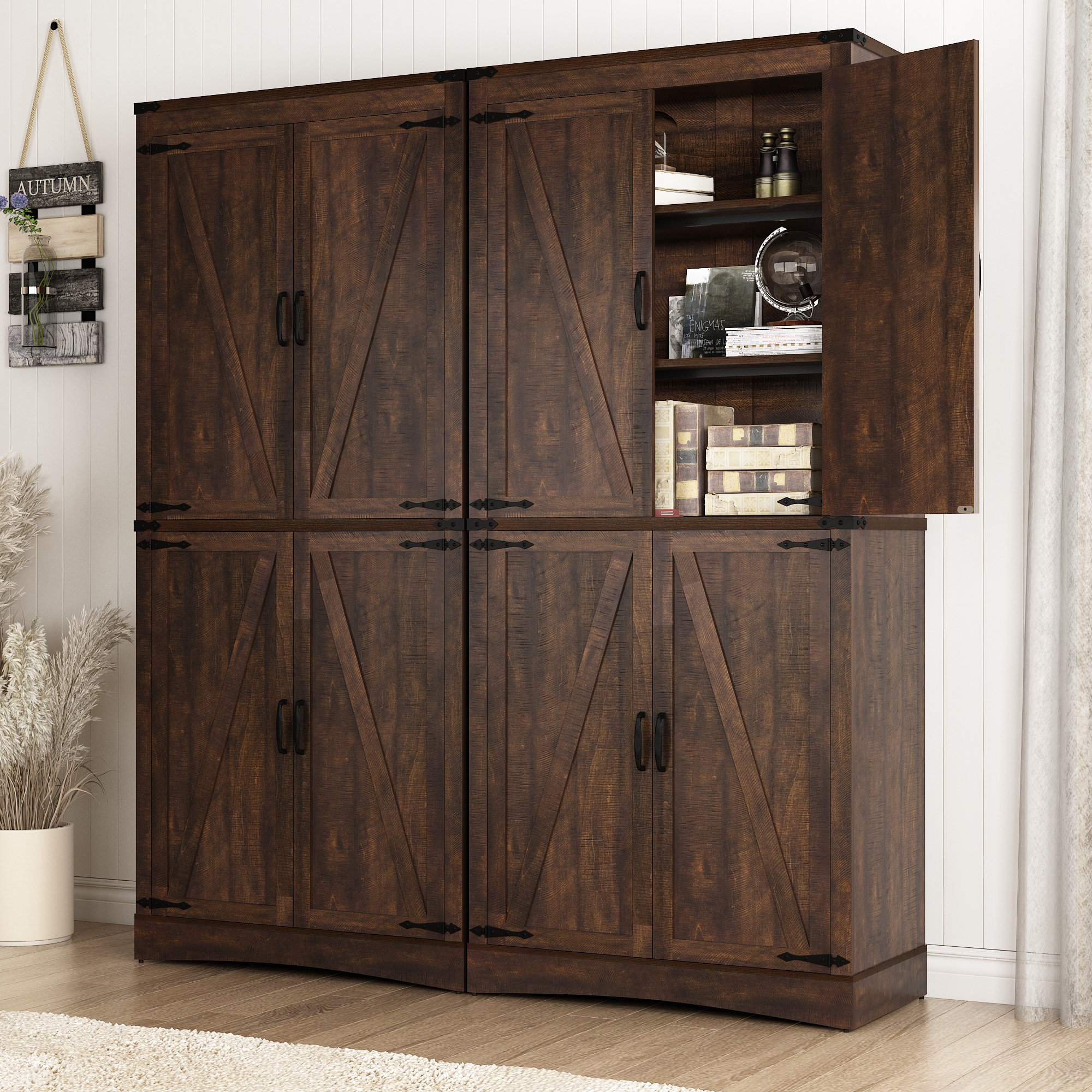 Gracie Oaks Frostia 71 Kitchen Pantry & Reviews | Wayfair