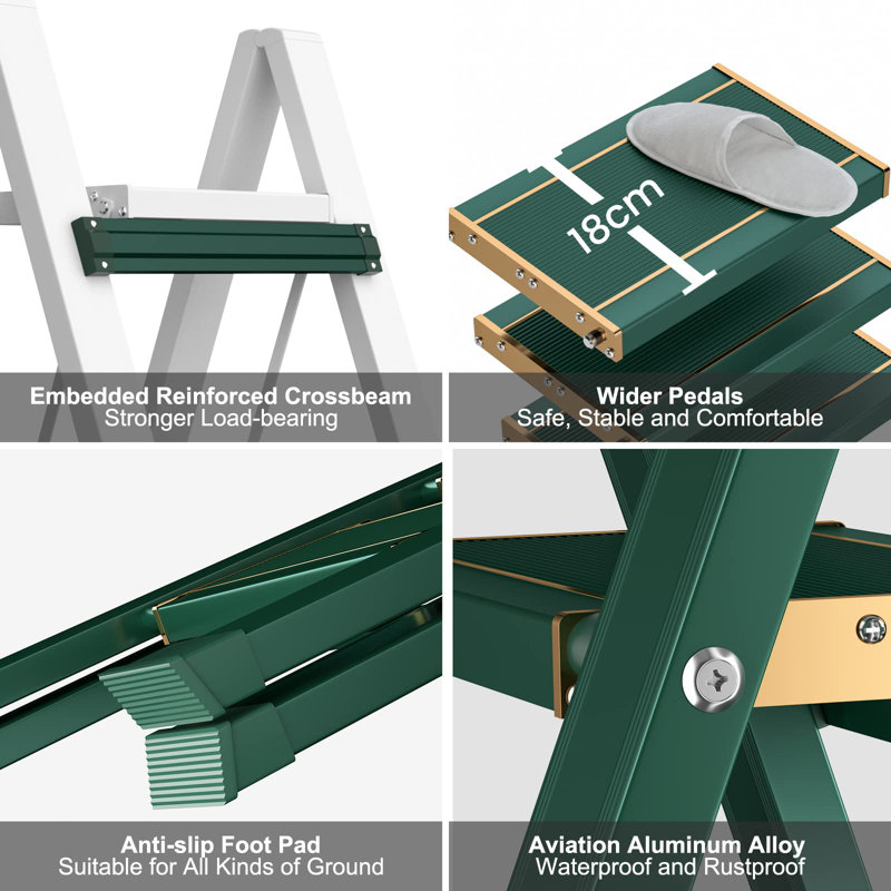 WFX Utility™ 2 - Step Aluminum Folding Small Step Ladder | Wayfair