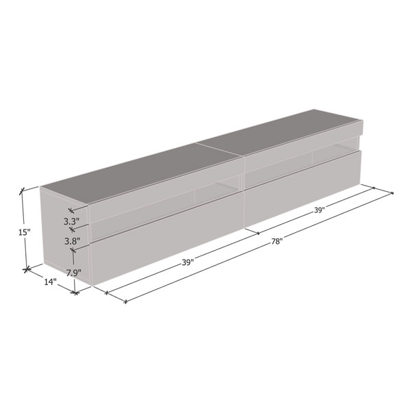 Orren Ellis Ada TV Stand for TVs up to 88" & Reviews | Wayfair