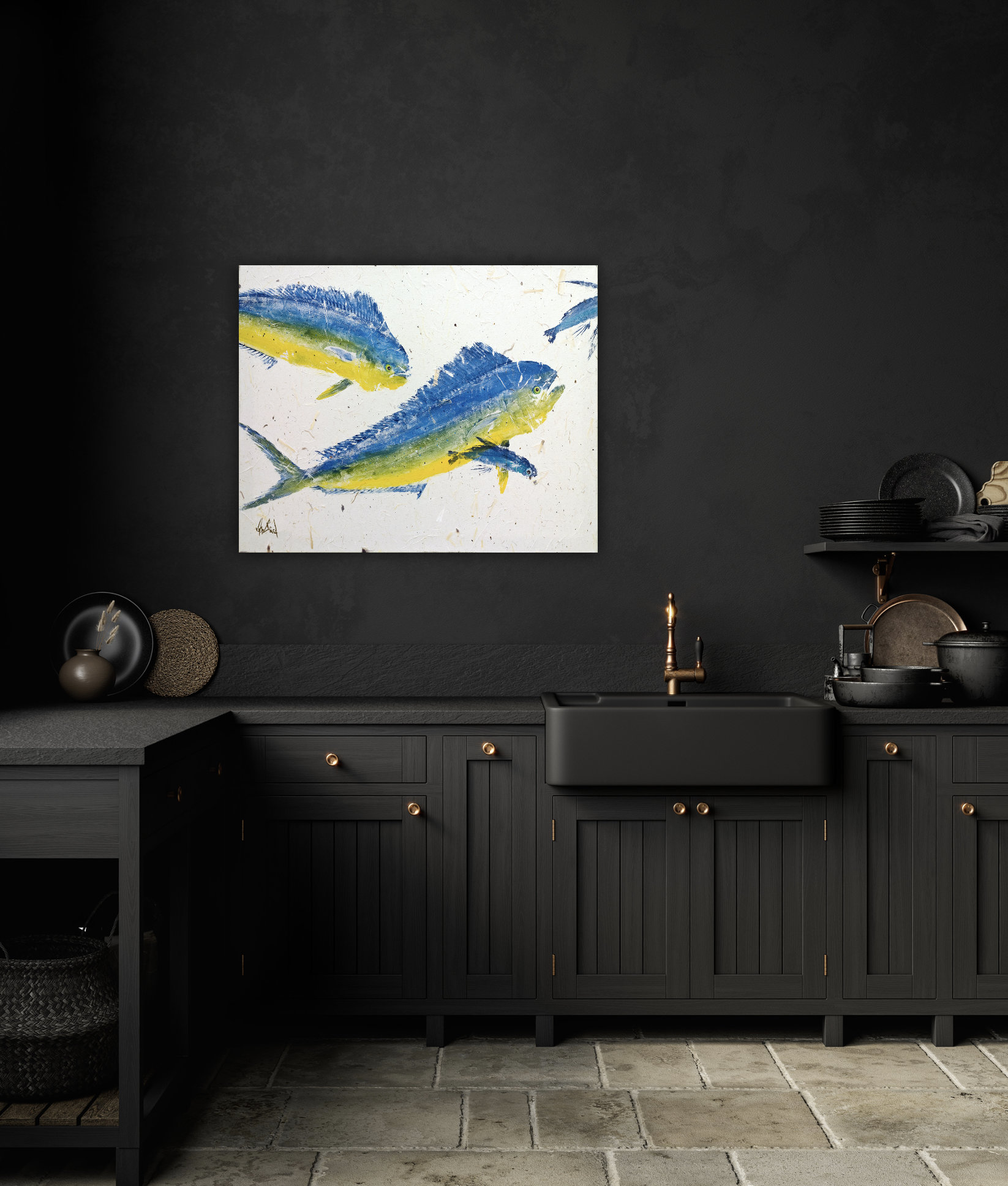 John Beard Collection Mahi I by John Beard - Artist Enhanced Canvas ...