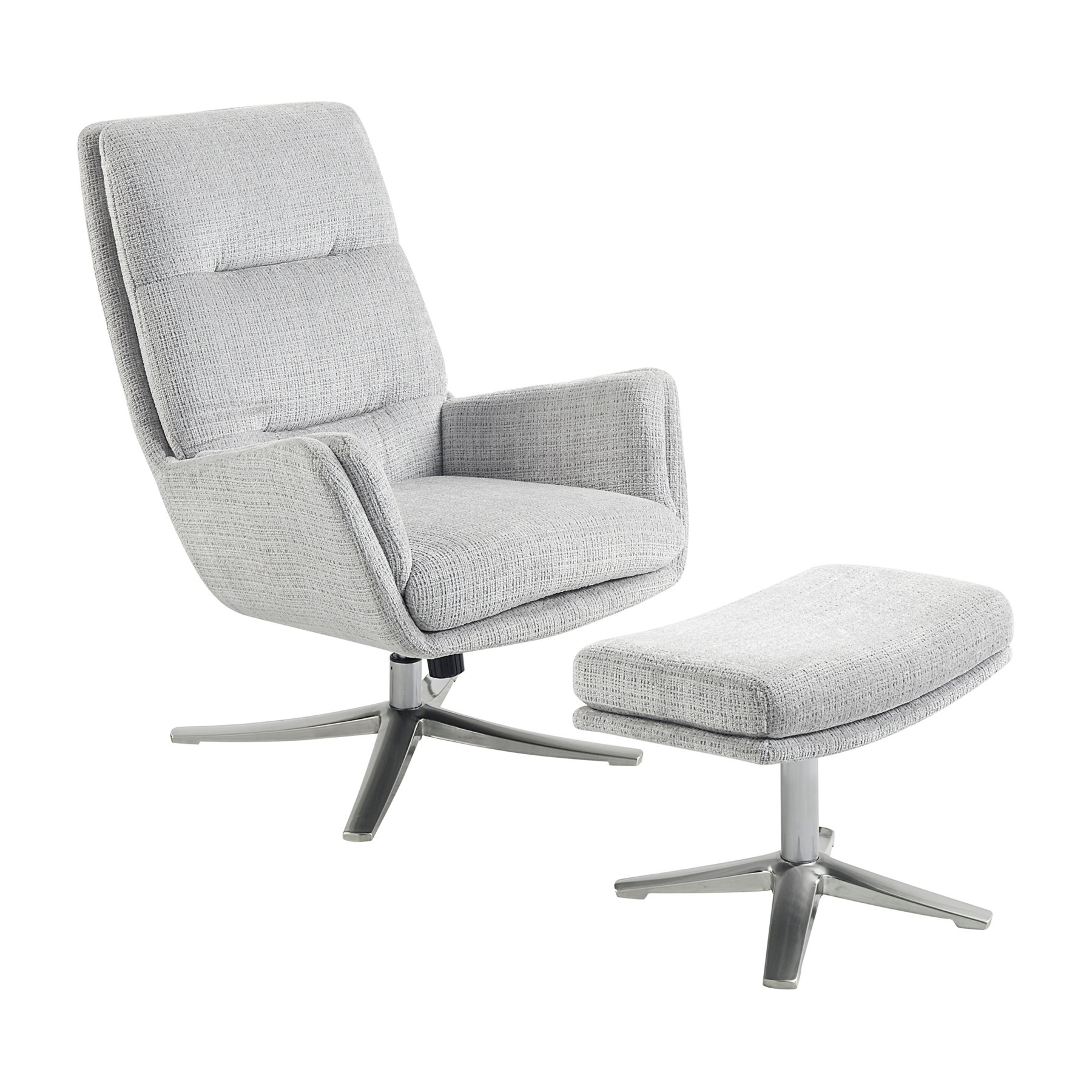 Orren Ellis Comfortable Swivel Accent Chair with Ottoman | Wayfair
