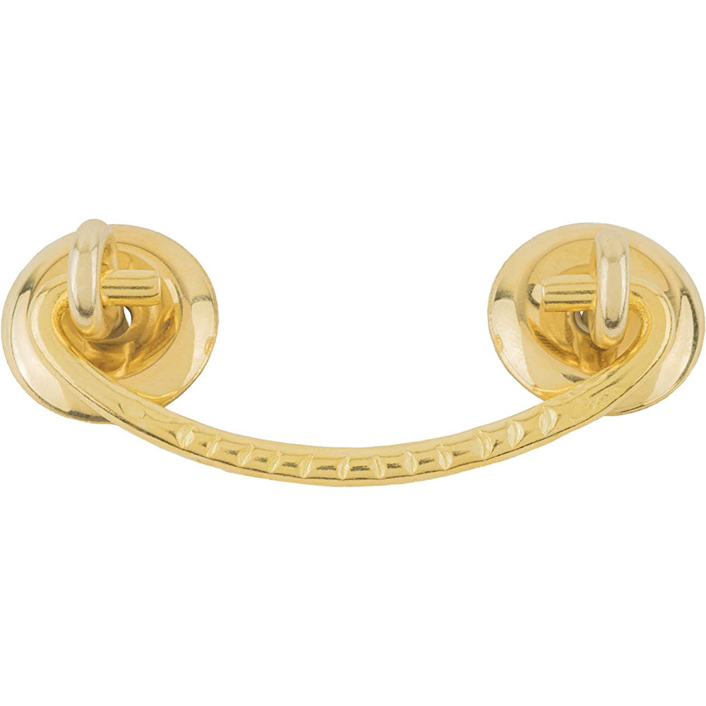 UNIQANTIQ HARDWARE SUPPLY Classic Style Small Solid Brass Drawer Bail ...