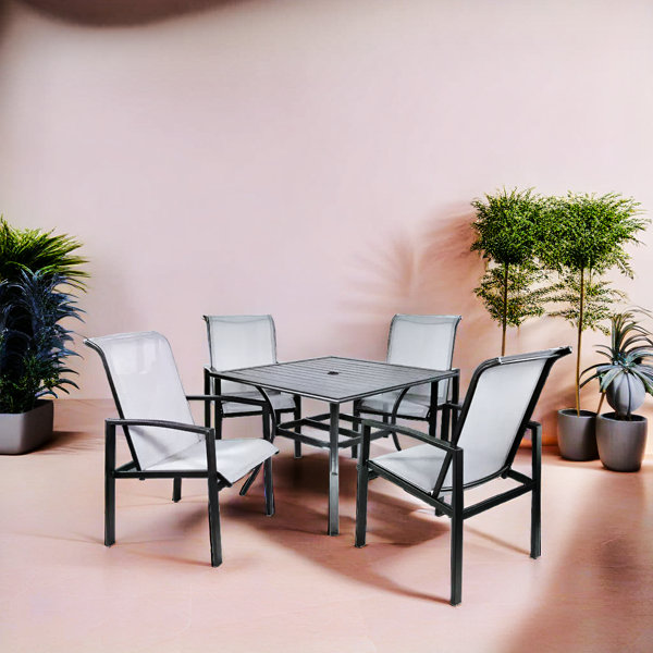 Latitude Run® Chidsey Solace 5-Piece Outdoor Dining Set & Reviews | Wayfair