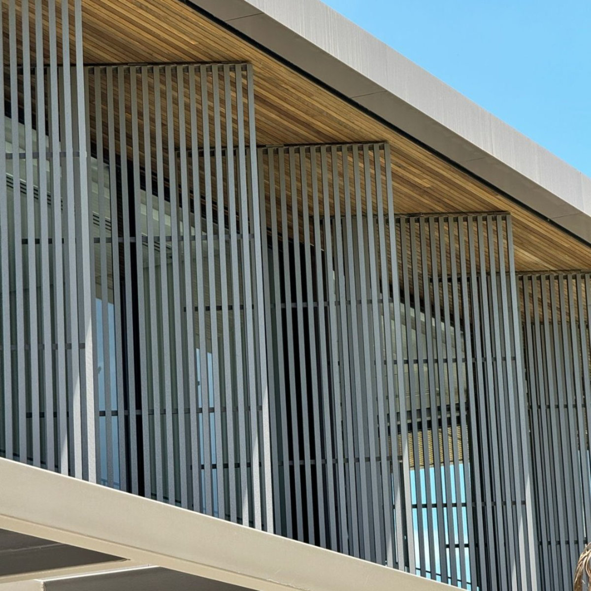 e-Joy 79" x 2.4" Wood Composite Louver Screens Architectural Decoration ...