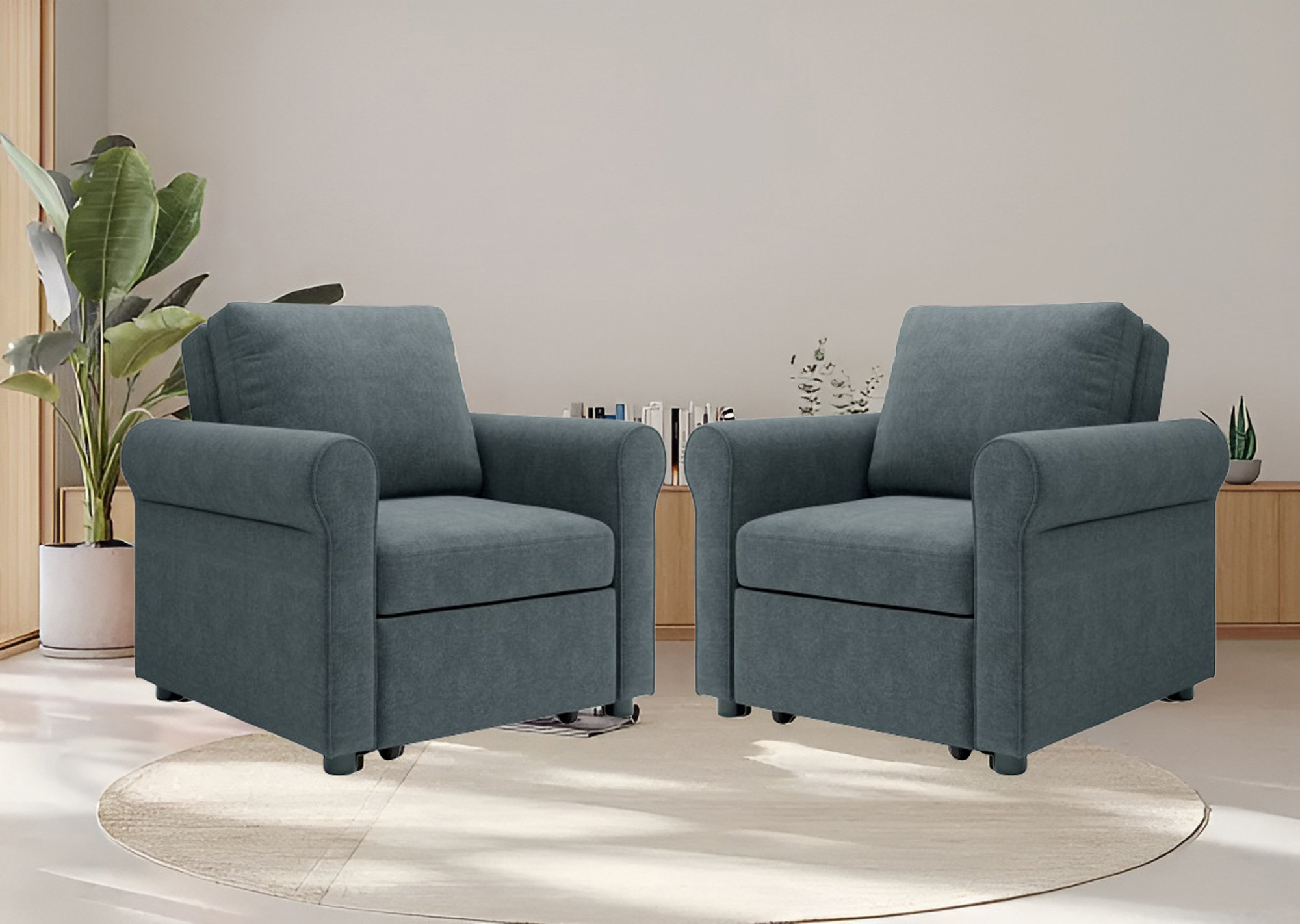 Red Barrel Studio Versatile 3-in-1 Sofa Bed Chair(set of 2) - Wayfair ...