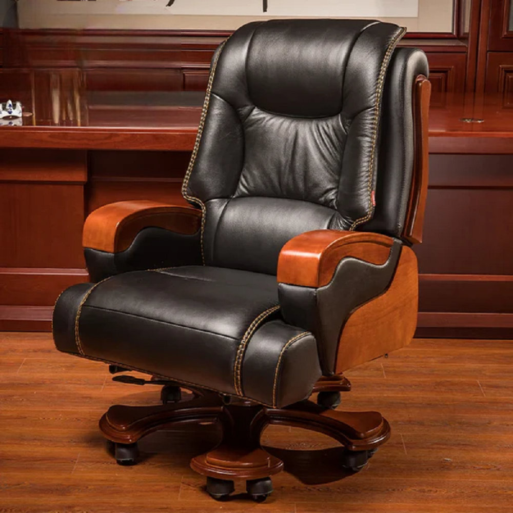 Splendor Furniture Genuine Leather Office Chair | Wayfair