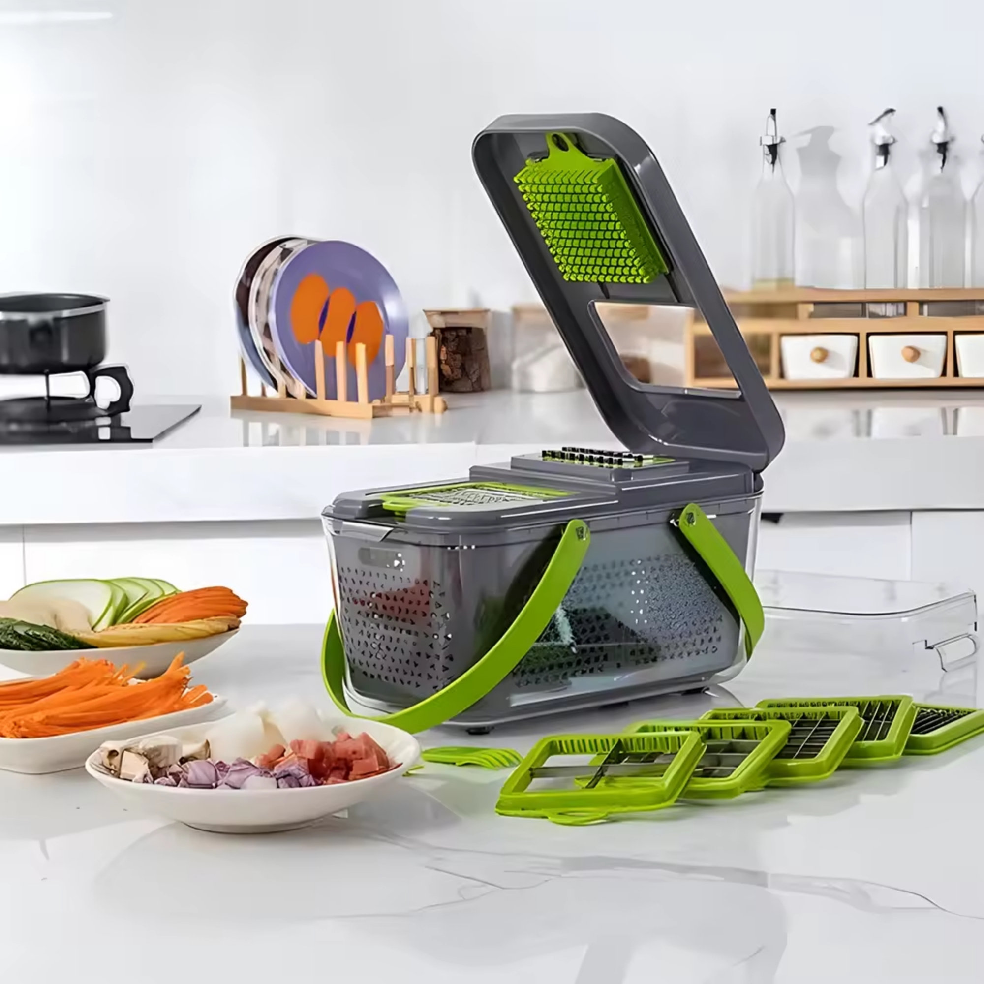 afoxsos Miibox 22-in-1 Veggie Chopper With Container – Multi-function ...
