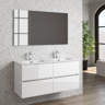 Wrought Studio™ Guilbert 48" Wall-Mounted Double Bathroom Vanity | Wayfair