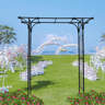 Kang Kai Metal Garden Arch With Black Powder Coated Climbing Plants ...