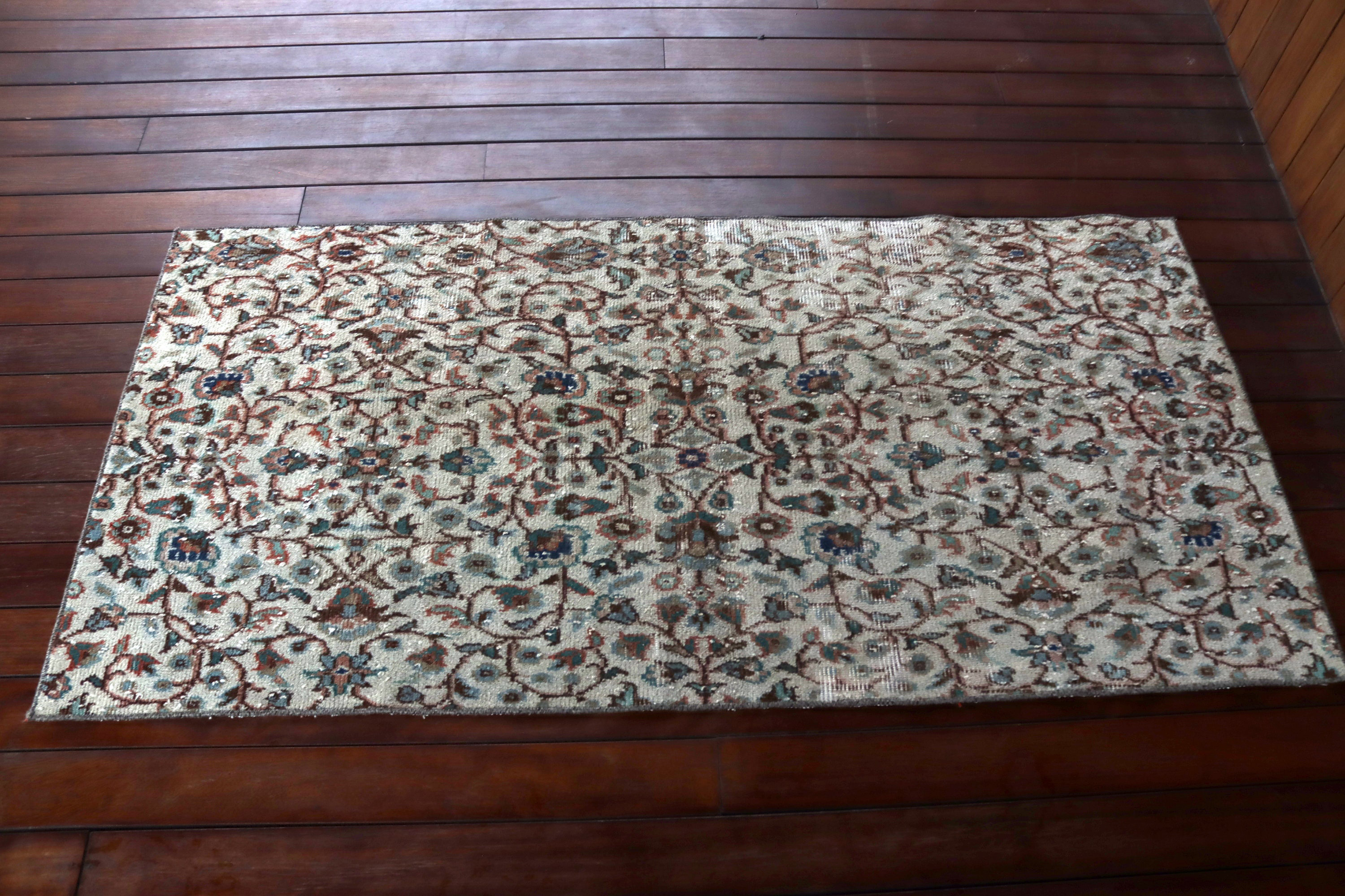 Canora Grey Elegant Vintage Turkish Door Mat With Unique Floral Pattern ...