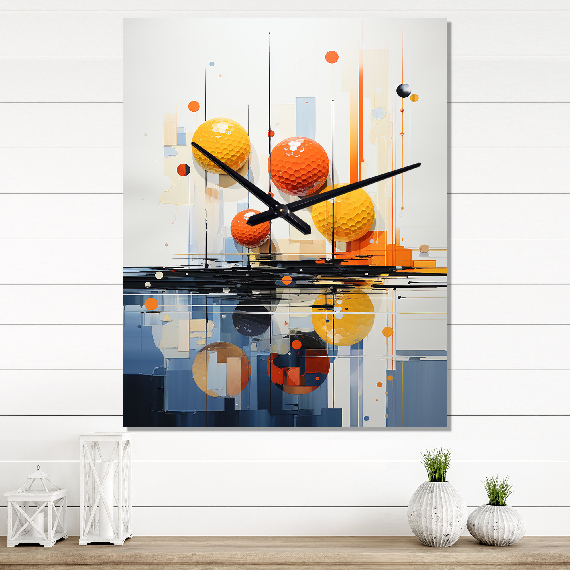Design Art Golf Harmonious Collage II - Sports Wall Clock | Wayfair