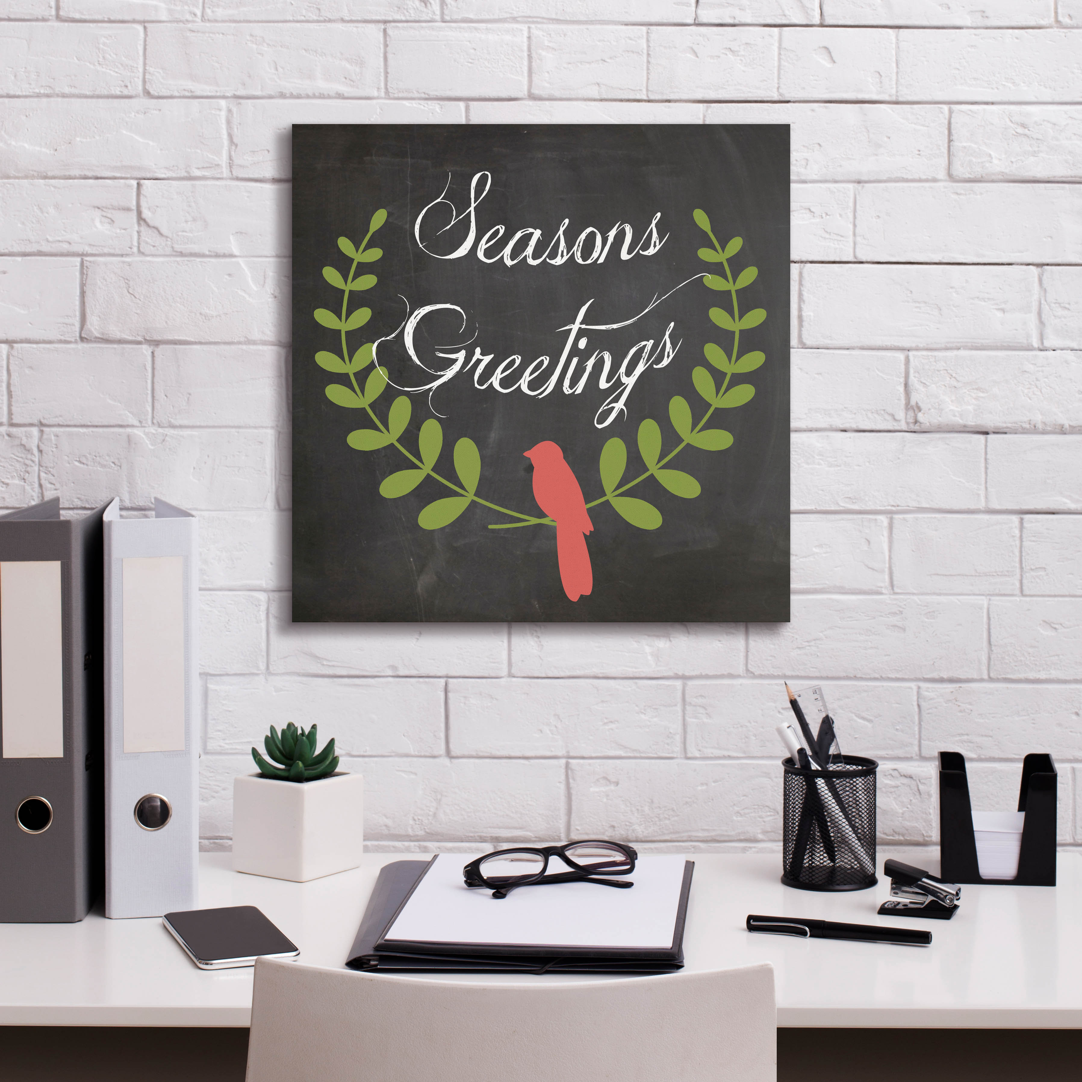 The Holiday Aisle® 'Christmas Chalk 4' by Erin Clark Canvas Wall Art ...