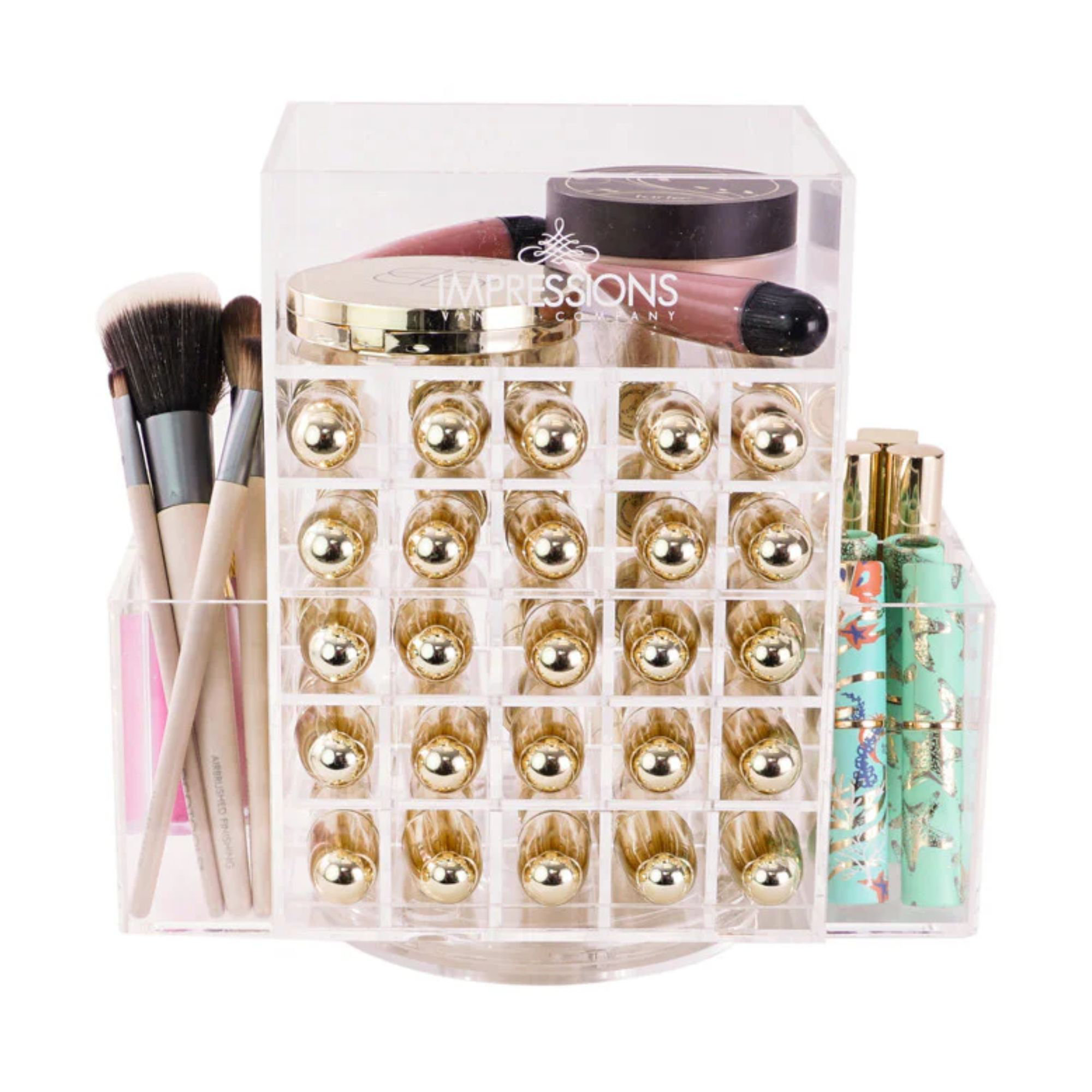 Rebrilliant Oisean 48 Slot Acrylic Lipstick Spinner with Open Air Top ...