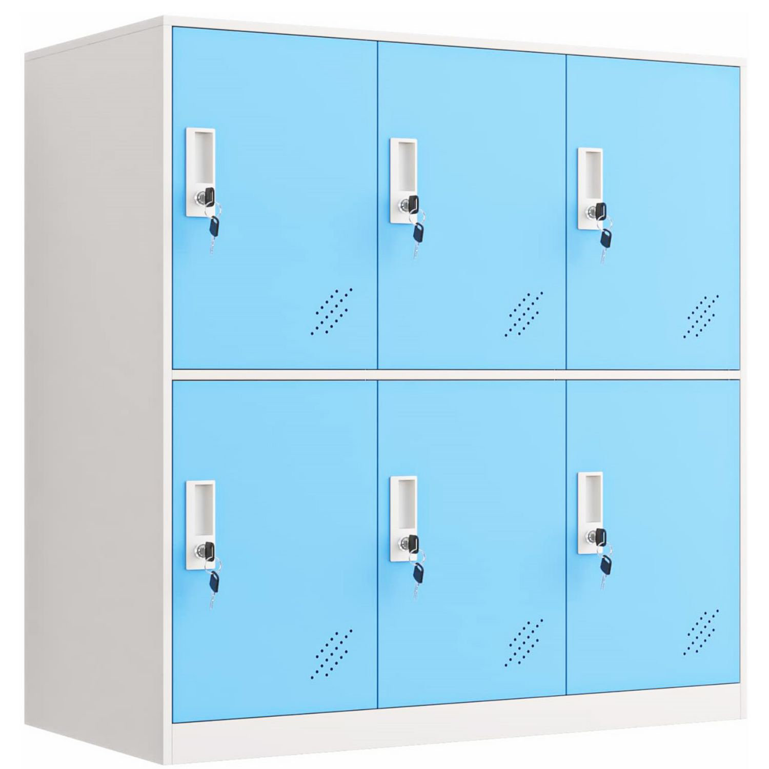 NIHAISHI Steel 2 - Tier 35.4'' Cubby Locker with Built In Key Lock ...