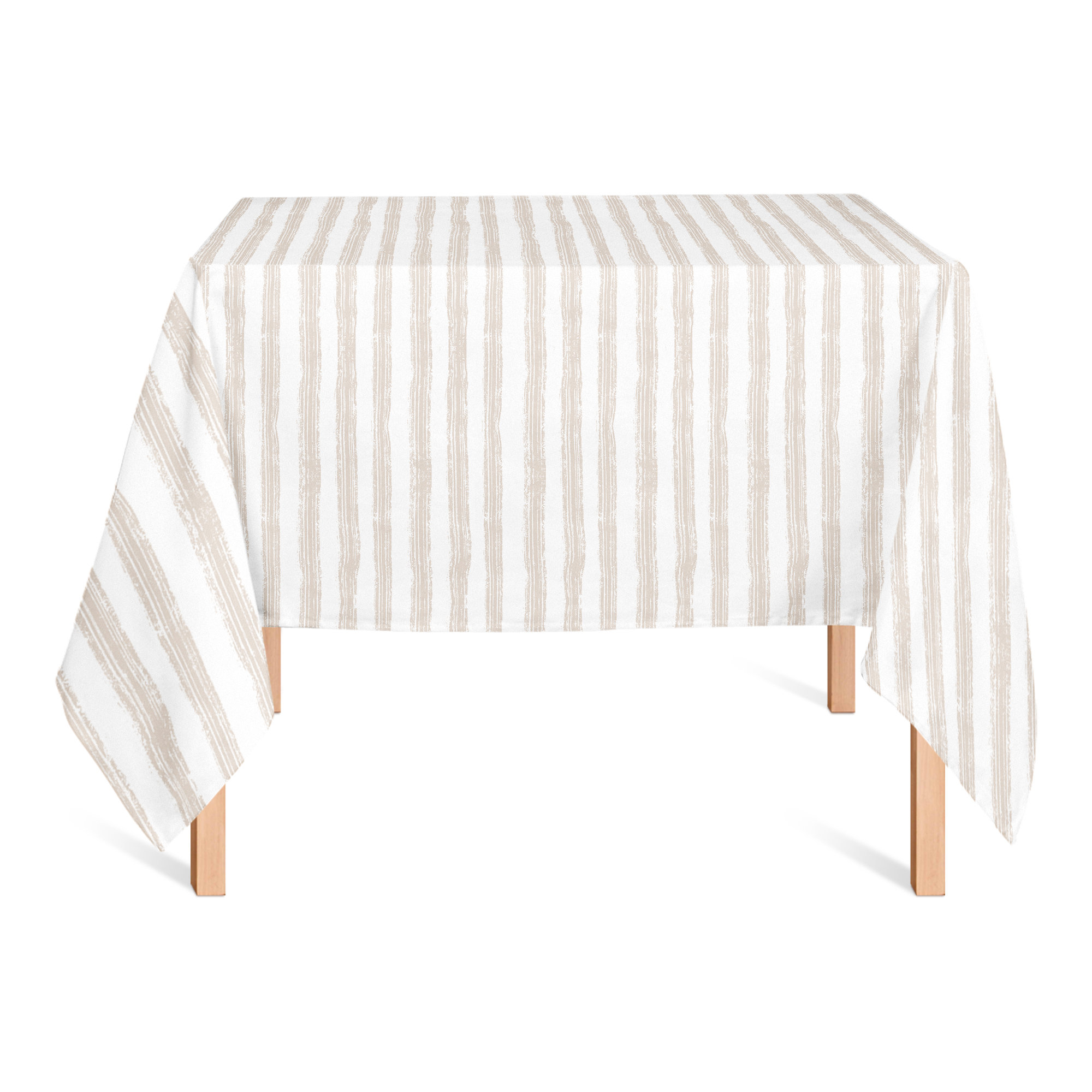 Ebern Designs Neutral Easy Stripes Tablecloth - Wayfair Canada