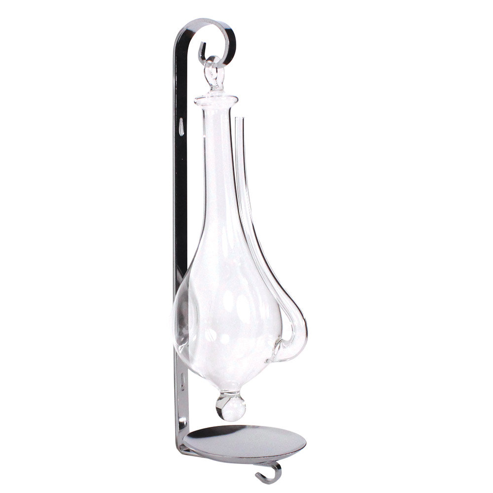 Ambient Weather Weather Storm Glass Wall Mount Liquid Barometer with ...