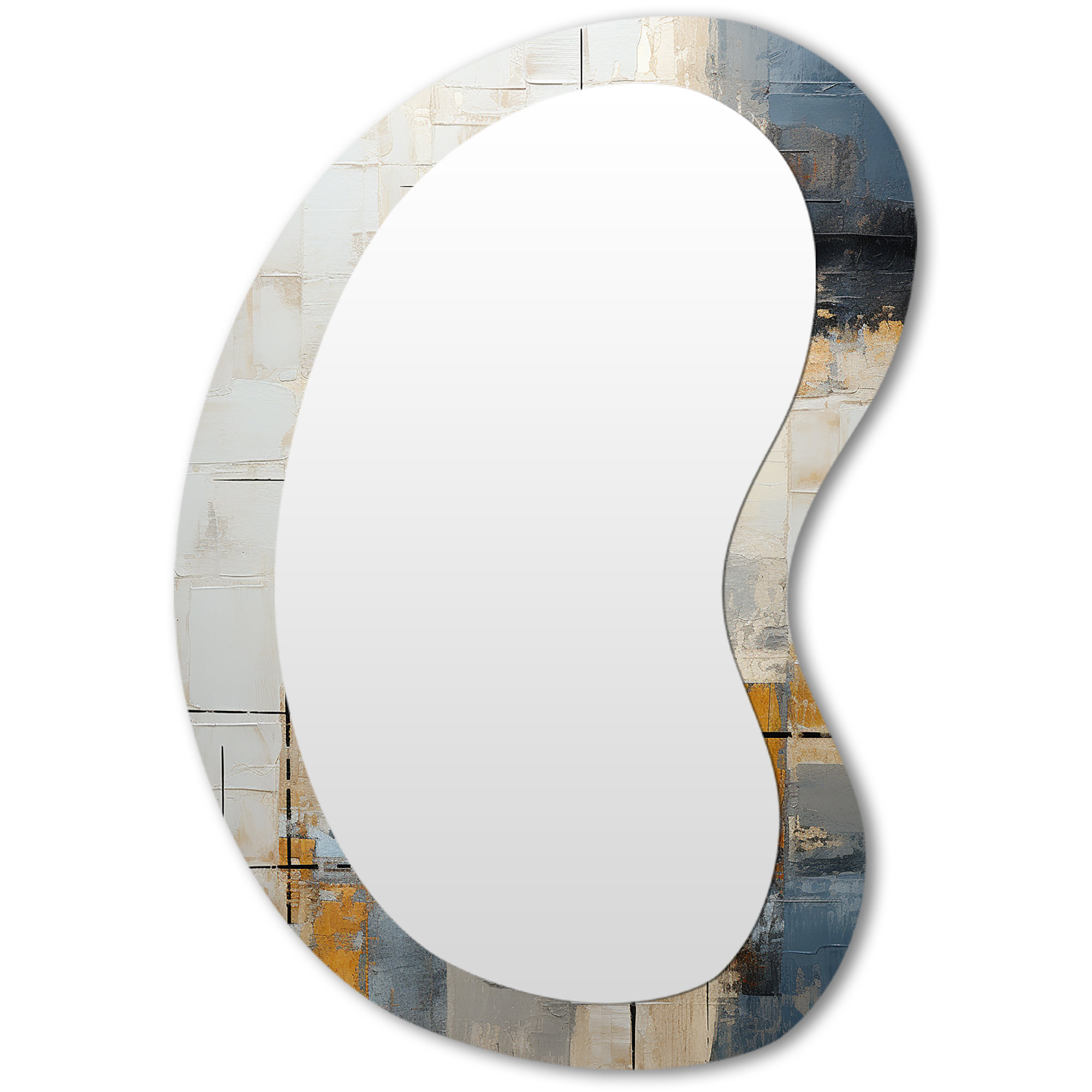 Ivy Bronx Eriann Abstract Beige Gold Road Collage II - Abstract ...