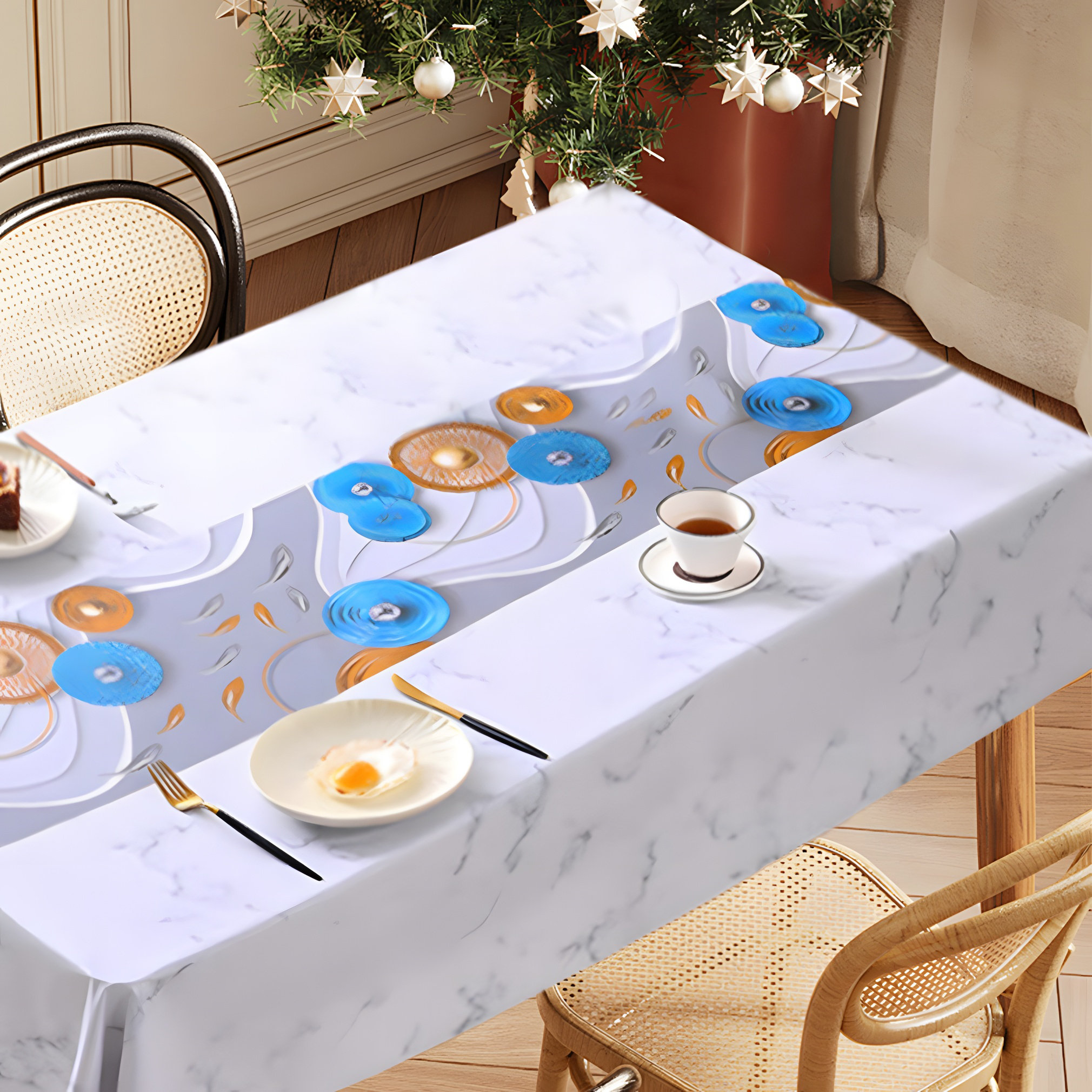 Wildon Home® Boveys Flowing Time PVC Tablecloth | Wayfair