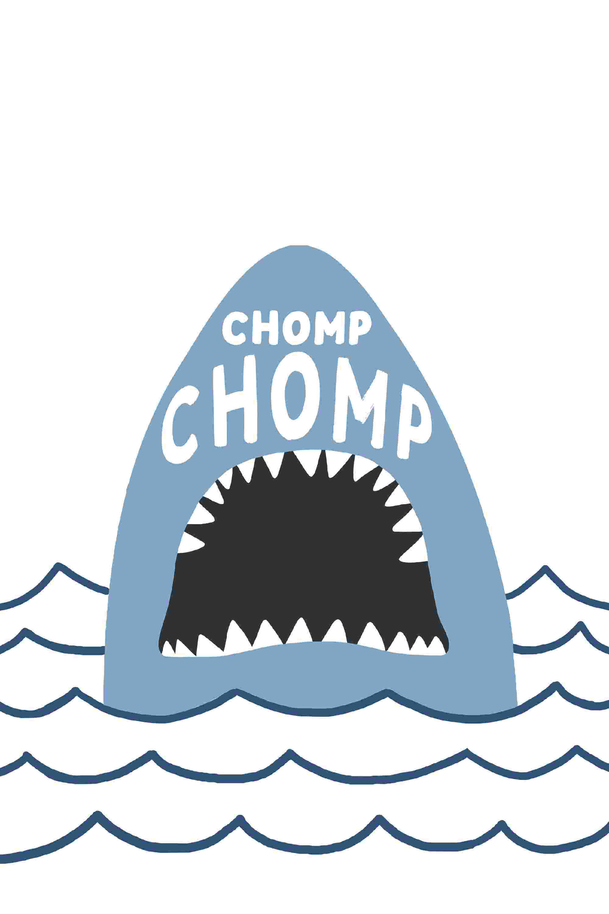 Trinx Chomp Chomp Shark - Wrapped Canvas Graphic Art | Wayfair