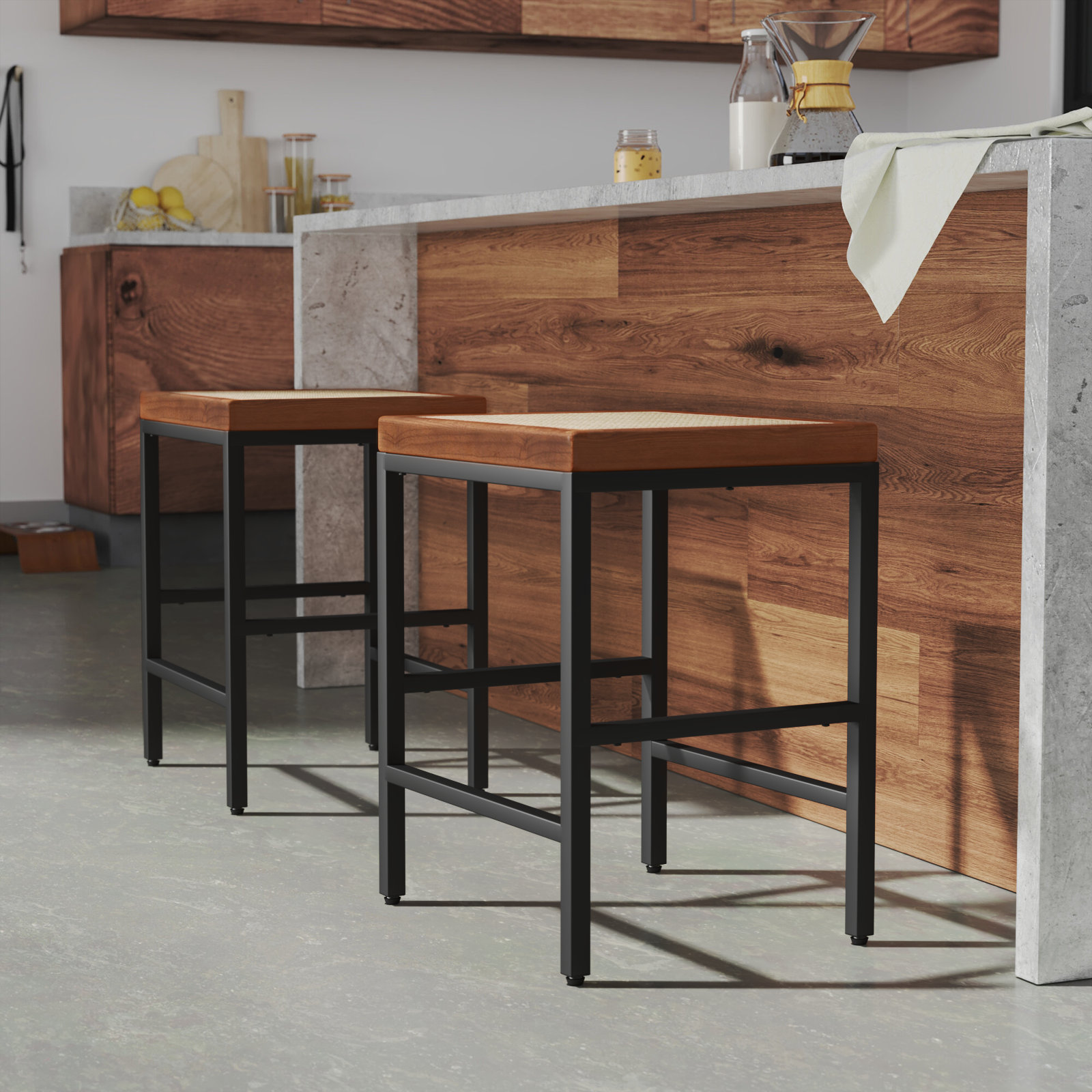 Trent Austin Design® Presnell 22.4 Short Stool | Wayfair