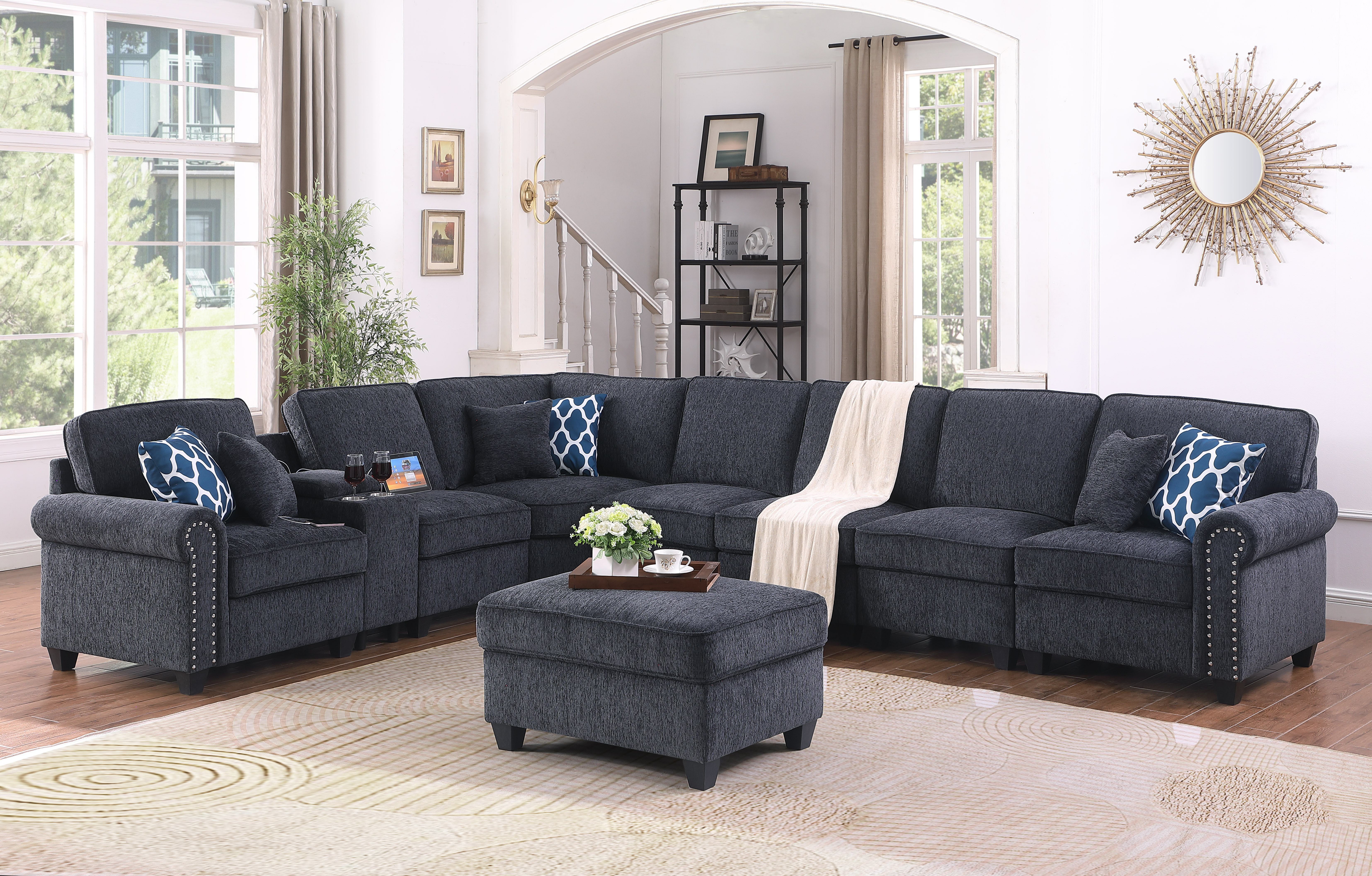 Latitude Run® Nyellie Upholstered Sectional & Reviews | Wayfair