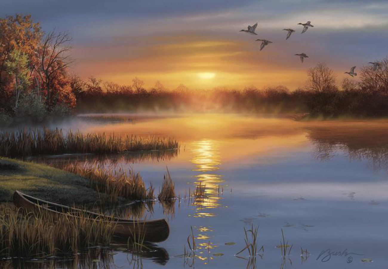 The Finishing Touch 'Autumn Solitude' by Darrell Bush Painting Print ...