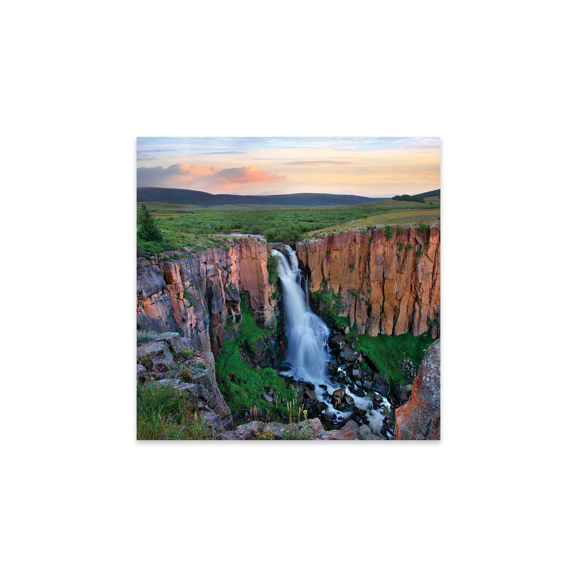 Millwood Pines Sunset over the North Clear Creek Falls, Rio Grande ...