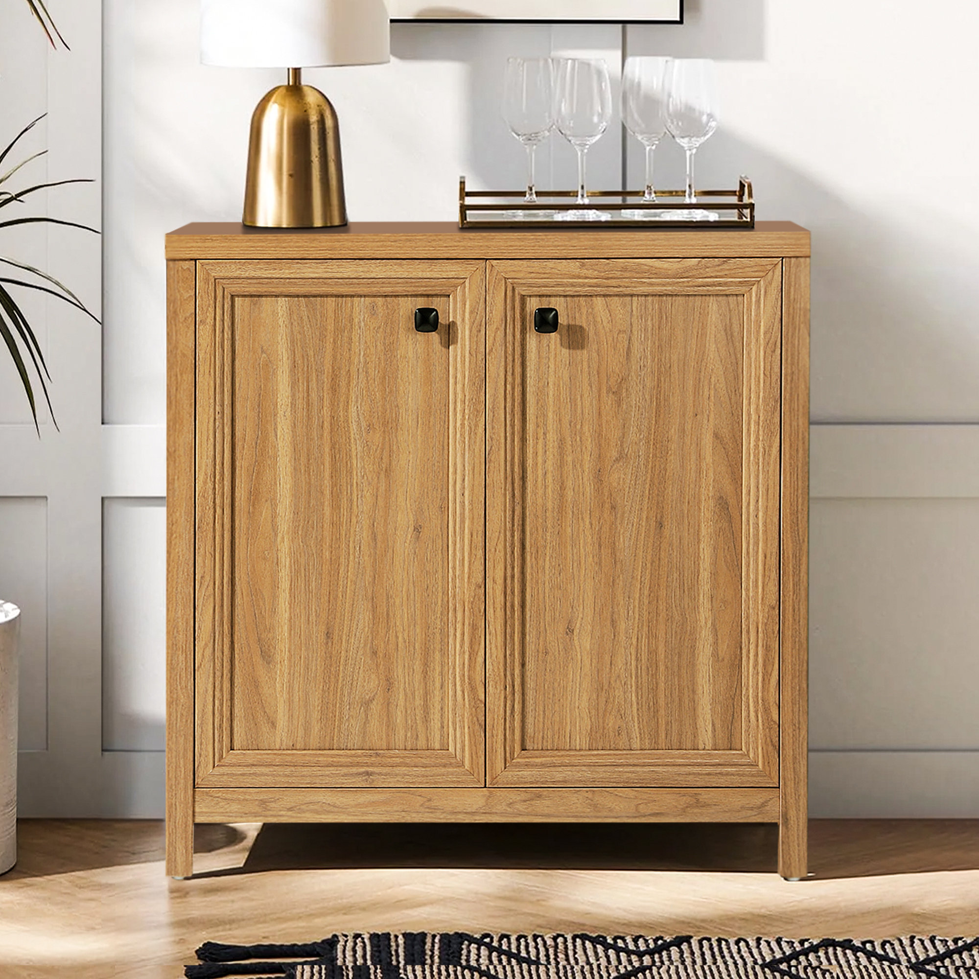 Charlton Home Geonte Conant 32" Tall 2 - Door Accent Cabinet With ...