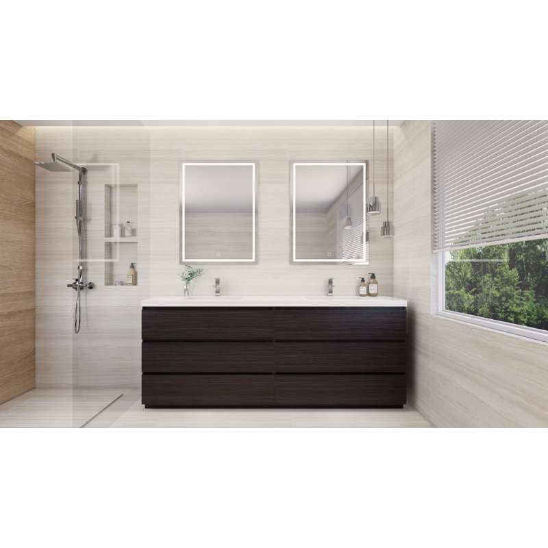 Millwood Pines Ferrari 84'' Double Bathroom Vanity with Top | Wayfair