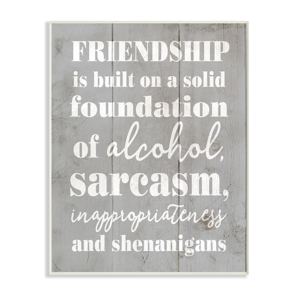 Winston Porter Friendship Shenanigans Funny Family Grey Word Design ...