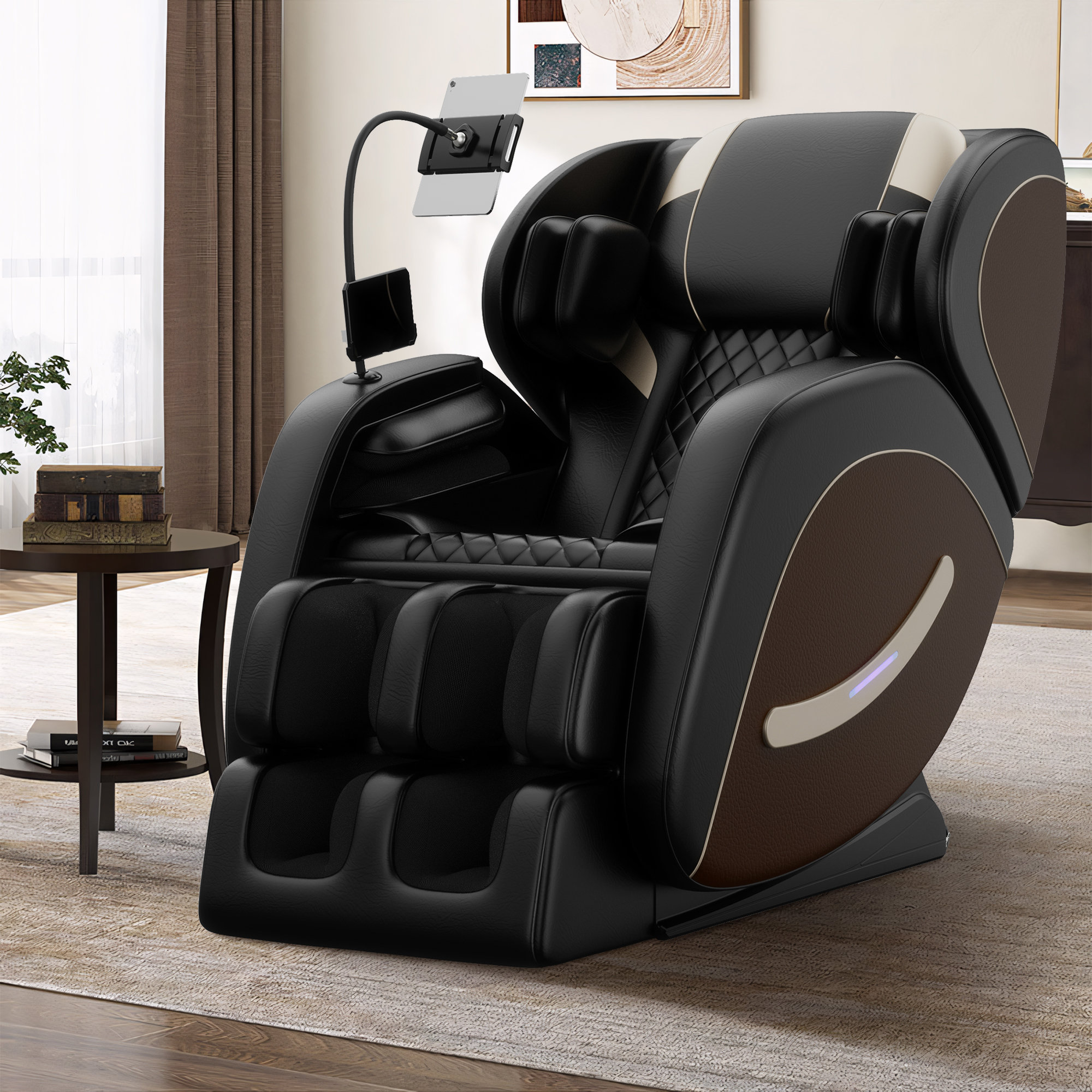 Latitude Run® Zero Gravity Full Body Message Chair, Air Pressure ...