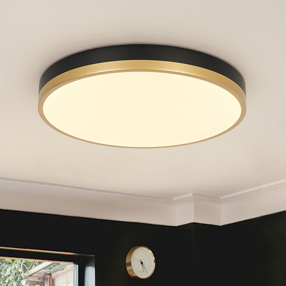 Ebern Designs Dual Tone 5 - Segment Dip Switch Dimmable Led Round Flush ...