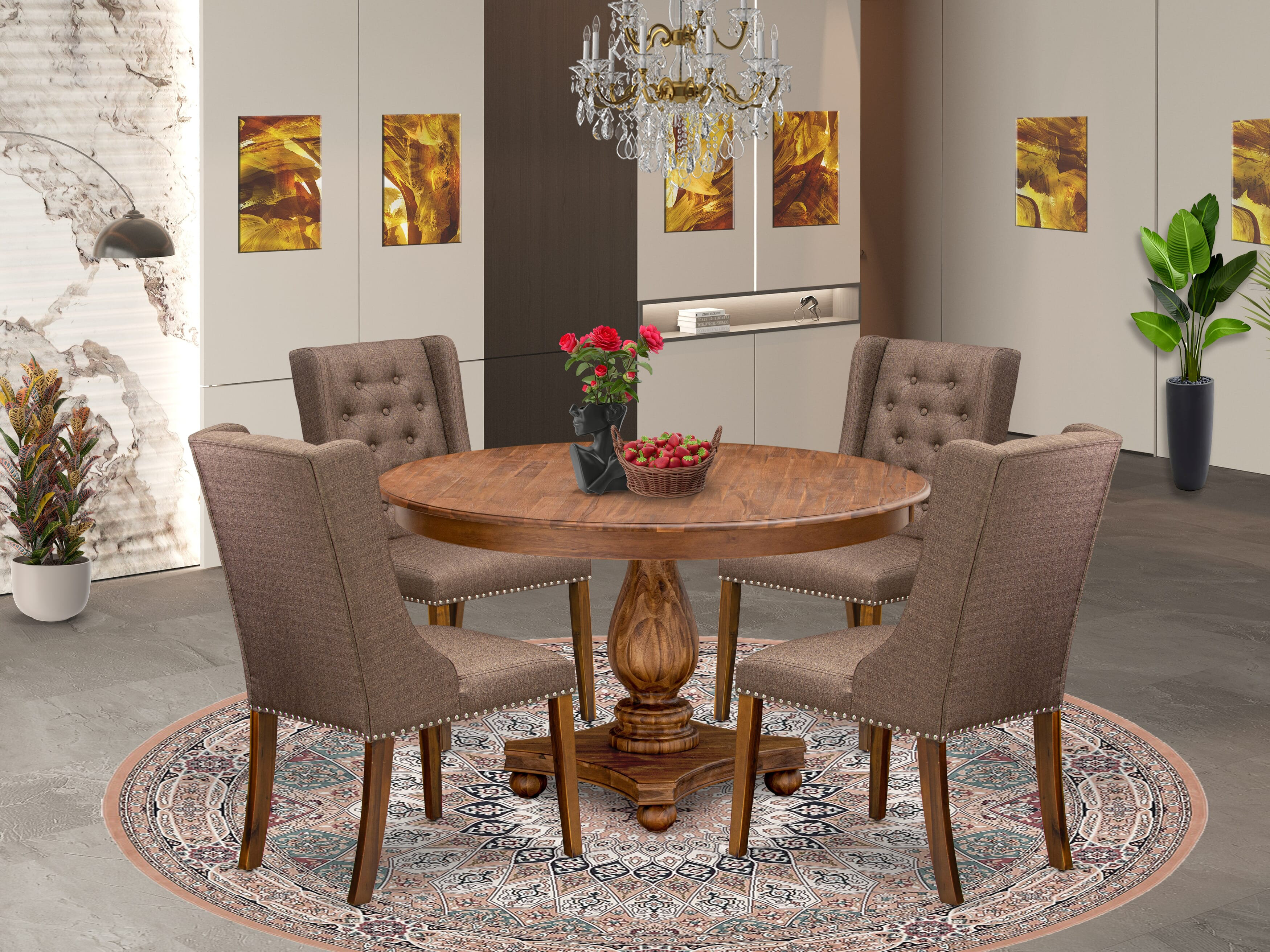 Red Barrel Studio® 5-Pc Mid Century Table Set Includes A Modern Dining ...