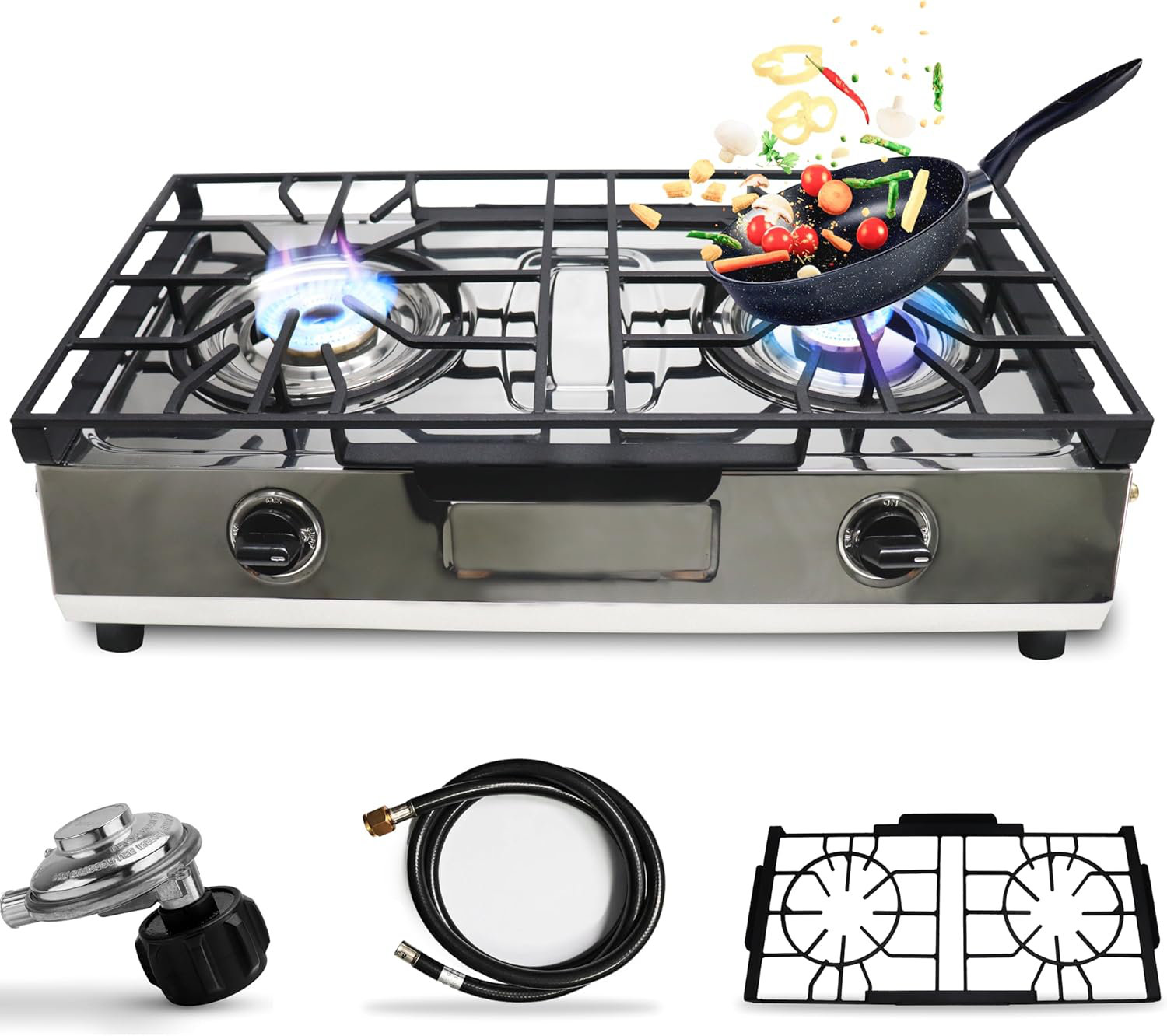 Simond Store Double Burner Stove - Stainless Steel Propane Portable ...