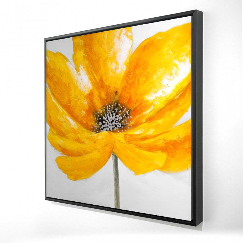 Begin Edition International Inc. " Big Yellow Flower " on Canvas | Wayfair