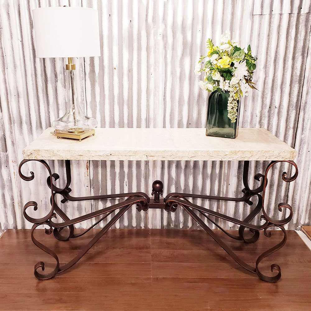 Mexports by Susana Molina Tuscan Inspired Travertine Stone and Iron ...