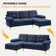 Mercer41 Premont 83'' Upholstered Sofa & Chaise & Reviews | Wayfair