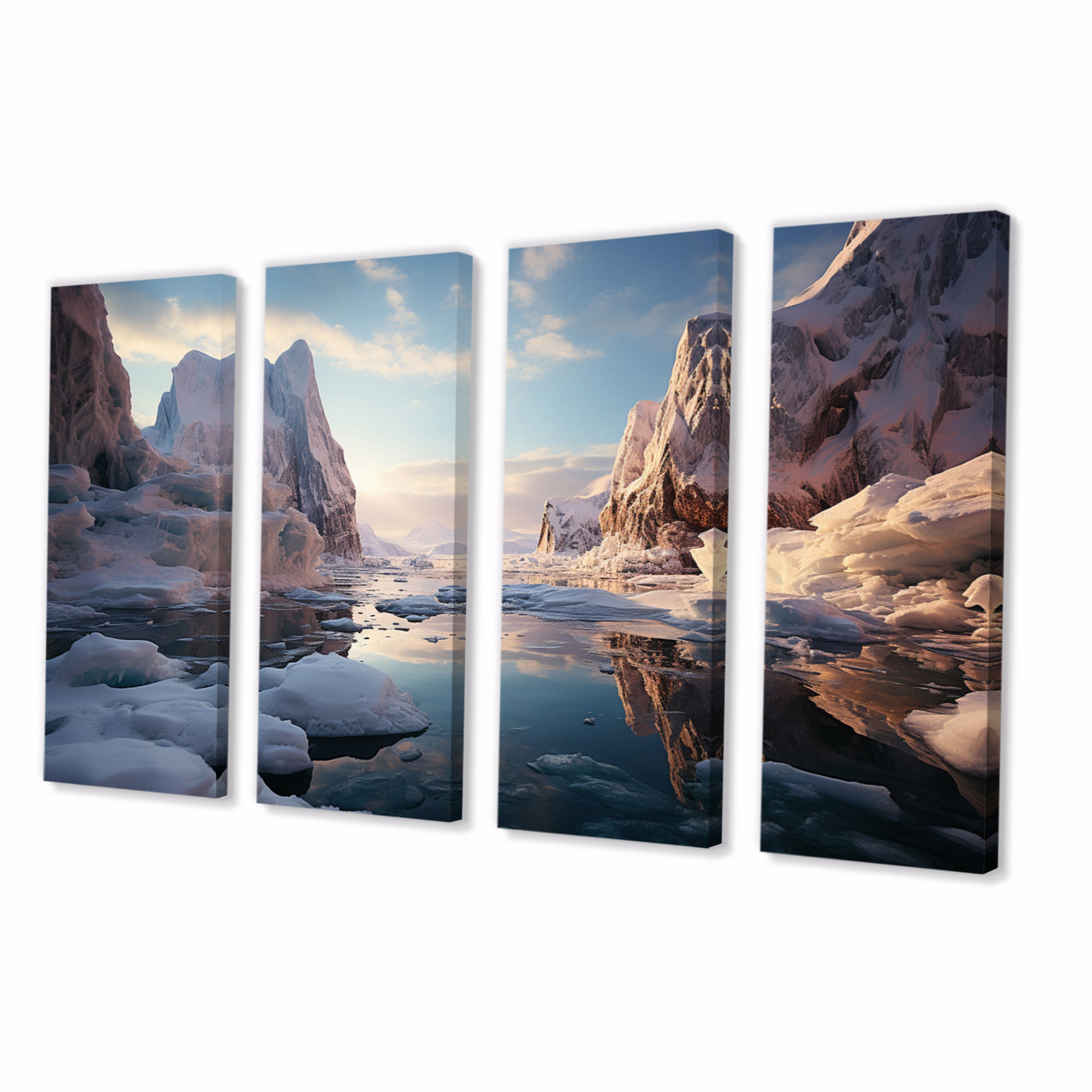 Ebern Designs White Iceberg Arctic Dreams - Landscapes Wall Decor - 4 ...