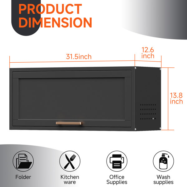 Ebern Designs Armoire murale en métal avec portes, armoire à pharmacie ...