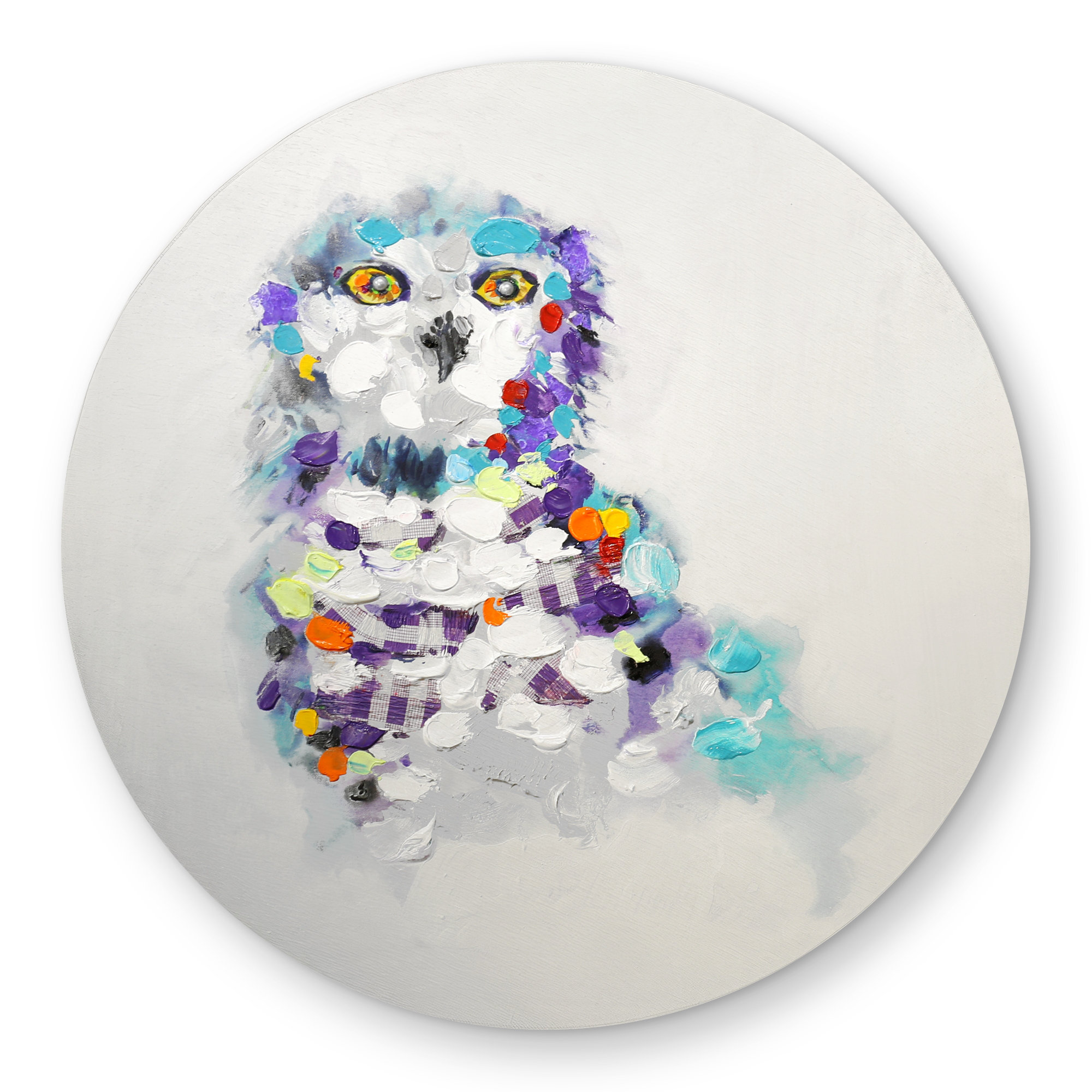 Begin Edition International Inc. Abstract Owl - Contemporary Round ...