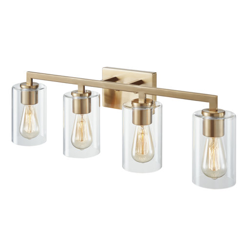 Antique Brass Bathroom Vanity Lighting You'll Love | Wayfair