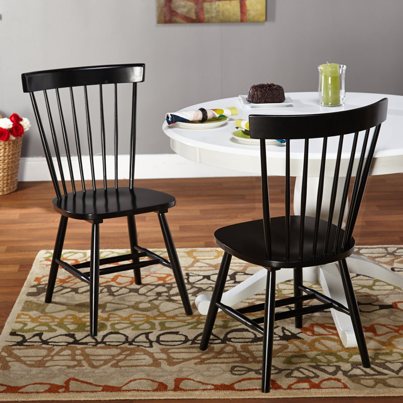 Ebern Designs Aulii Solid Wood Slat Back Side Chair & Reviews | Wayfair