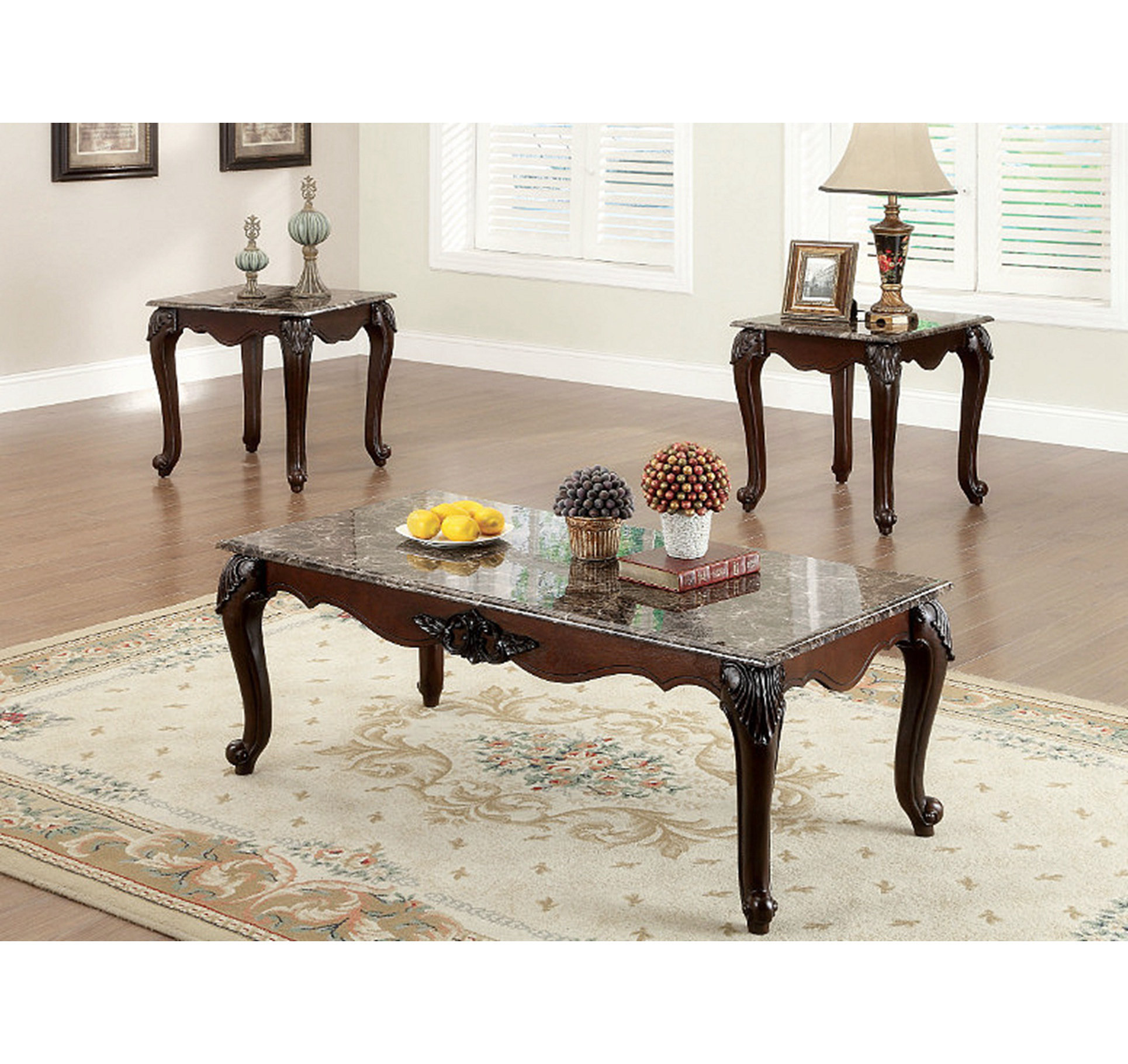 World Menagerie Parth 3 - Piece Solid Wood Living Room Table Set | Wayfair