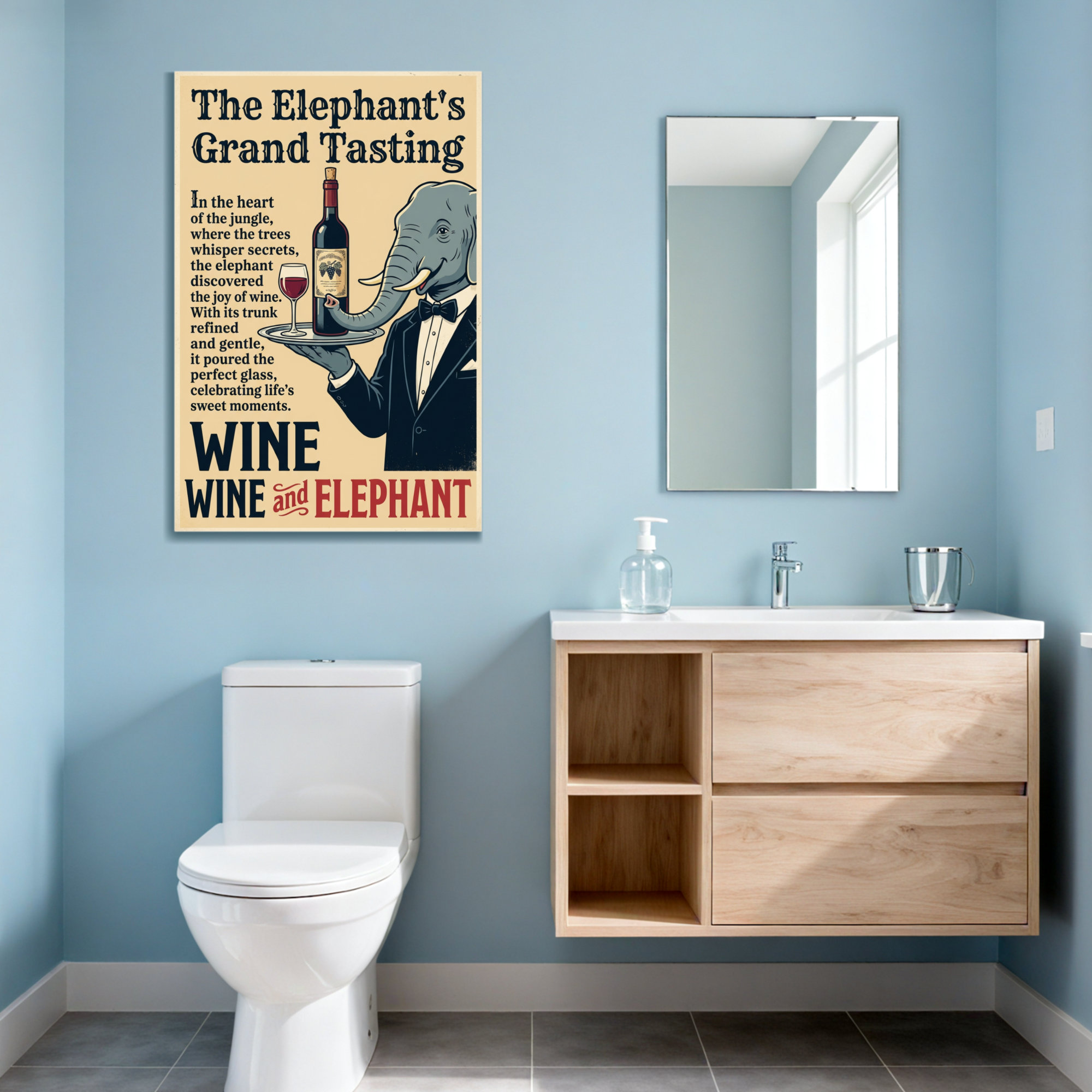 Astoria Grand Fashion Elephant Holding Wine Bottle And Glass | Wayfair