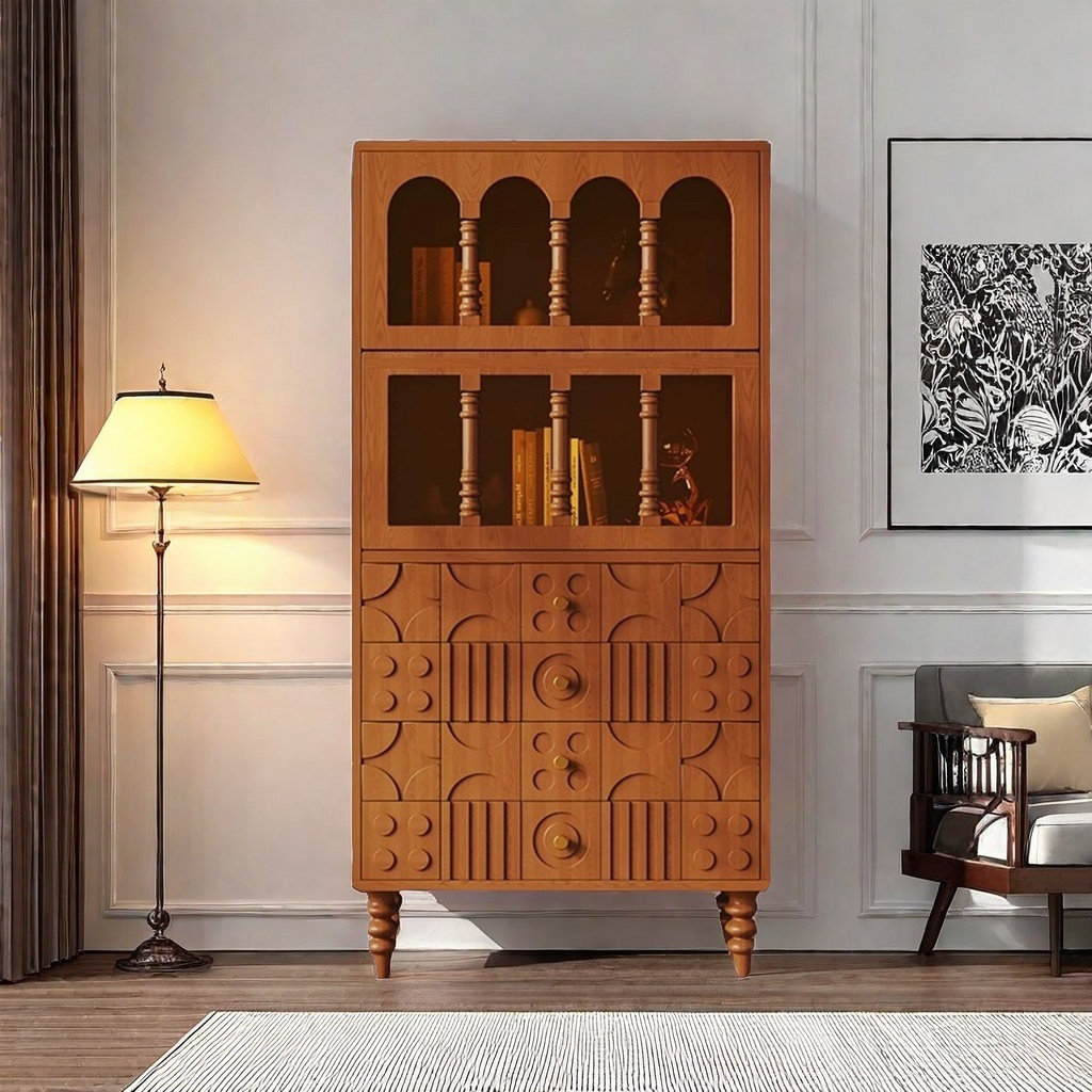 Parttlion Ancient style retro solid wood bookcase - Wayfair Canada
